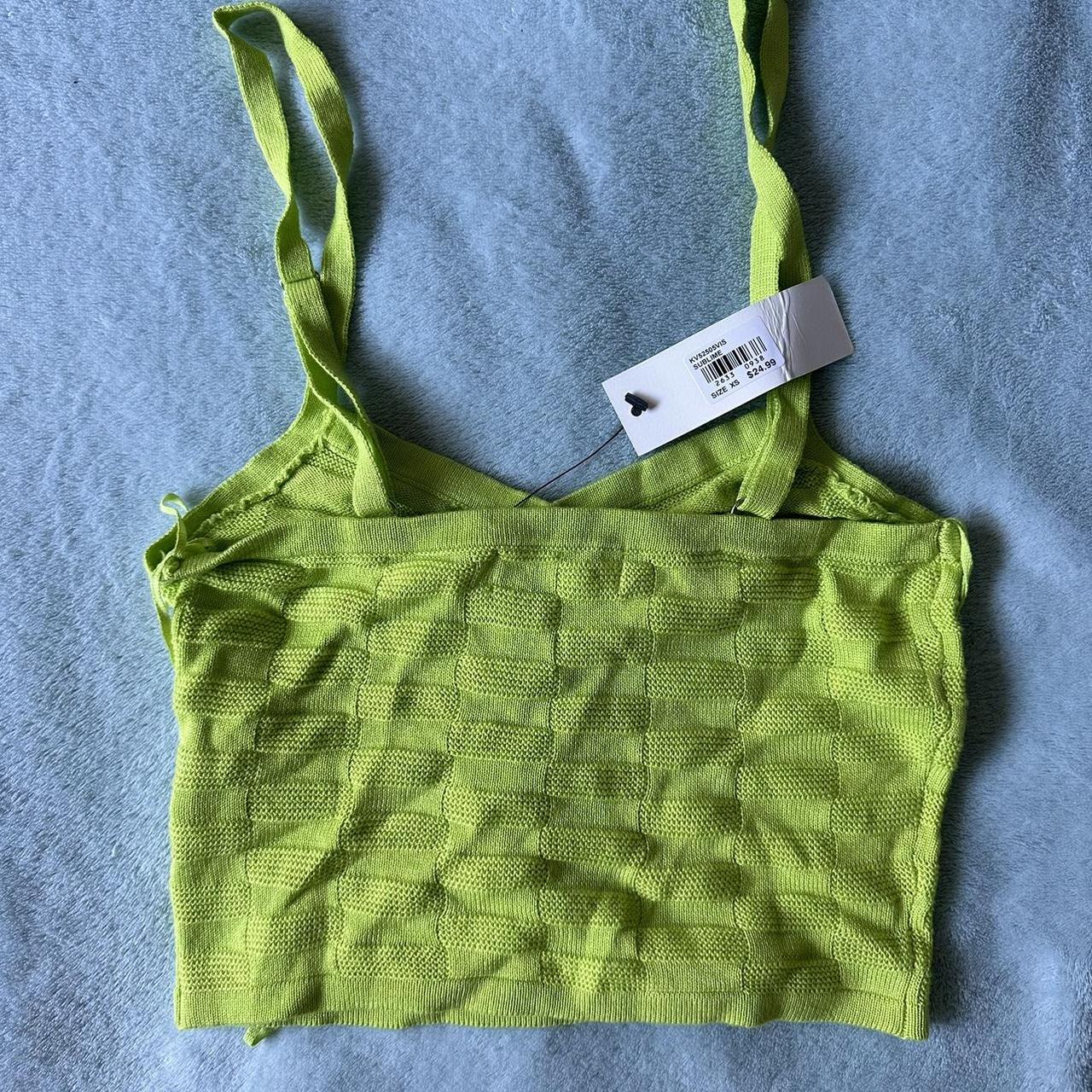 Glassons green crop top Size XS Brand new with tags - Depop