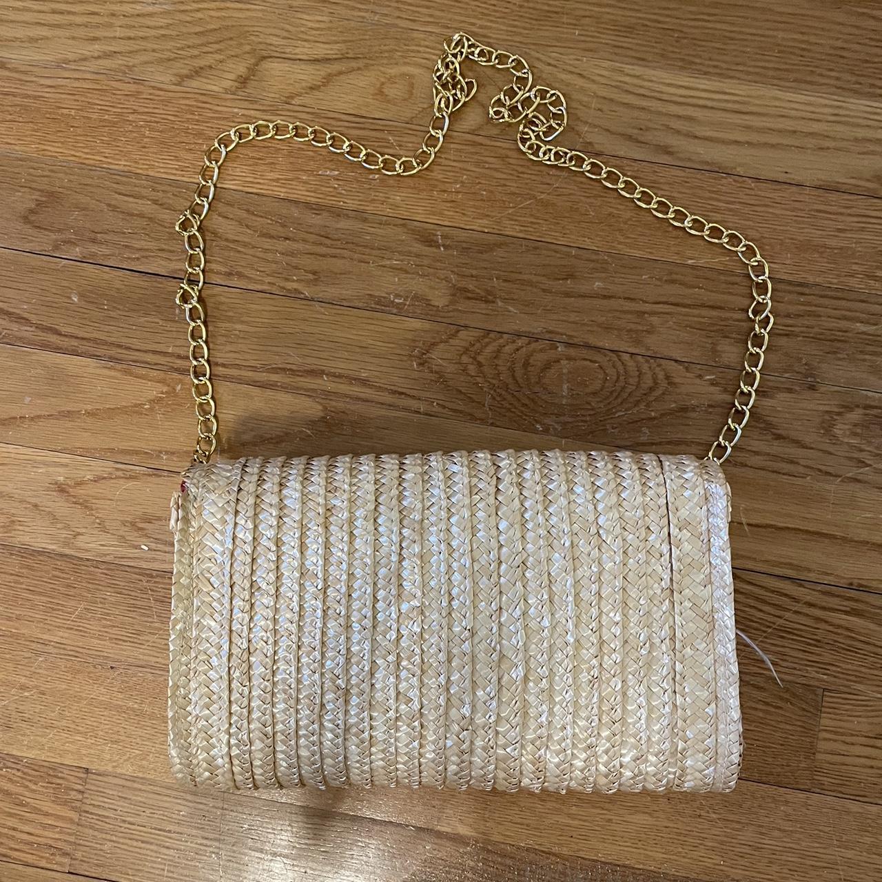 ModCloth Women's Tan and Red Bag | Depop