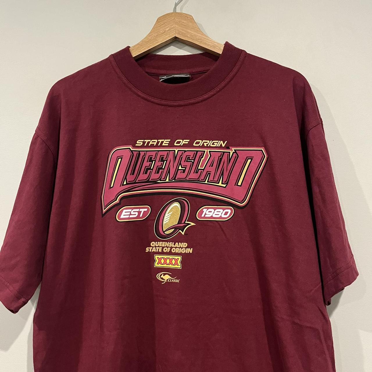 Vintage Queensland State Of Origin Maroons QLD T... - Depop