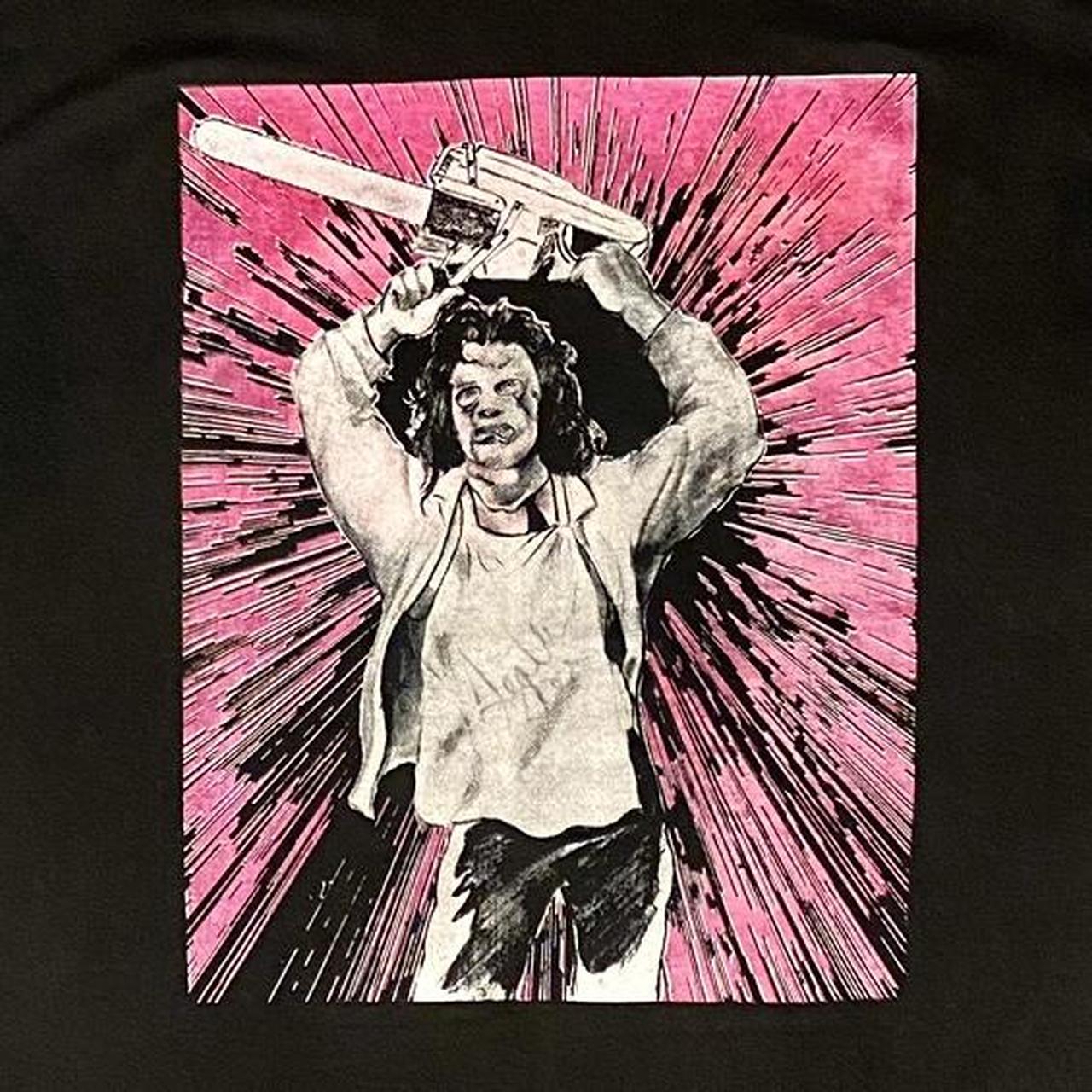 IWA JAPAN 🪚 LEATHERFACE SHIRT🩸 autographed black... | Depop