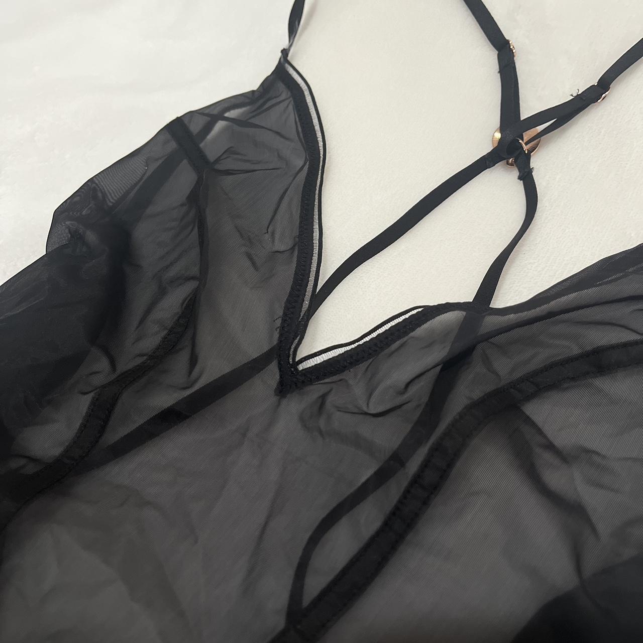 Savage X Fenty Xray Vision Crotchless Catsuit Black... | Depop