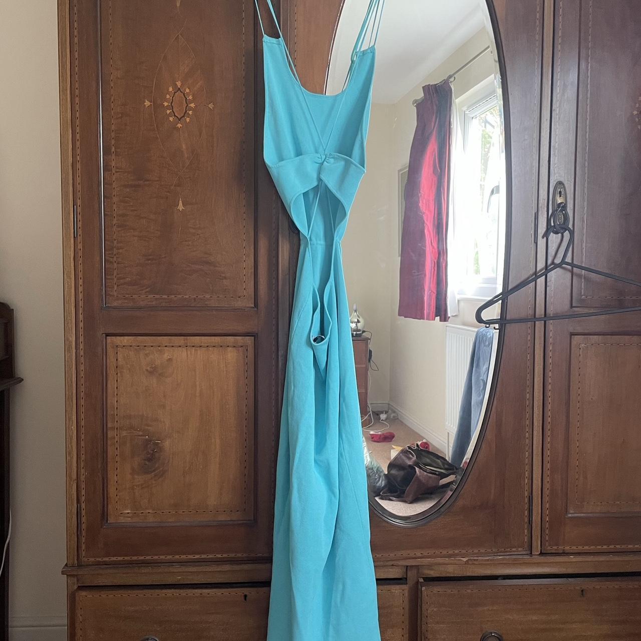 Zara blue bodycon dress Open to offers Brand new... - Depop