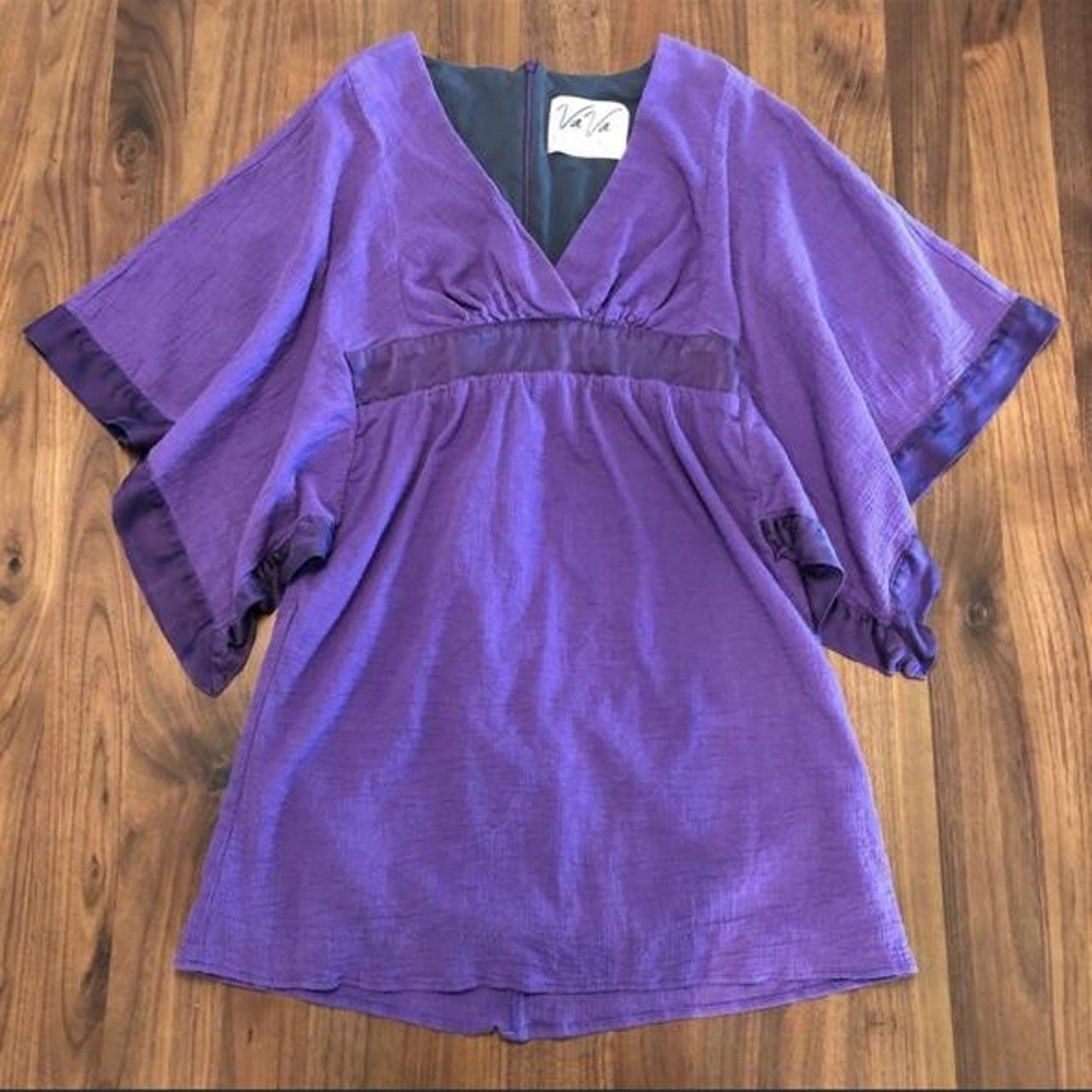 violet kimono dress Gorgeous purple 60s style... - Depop