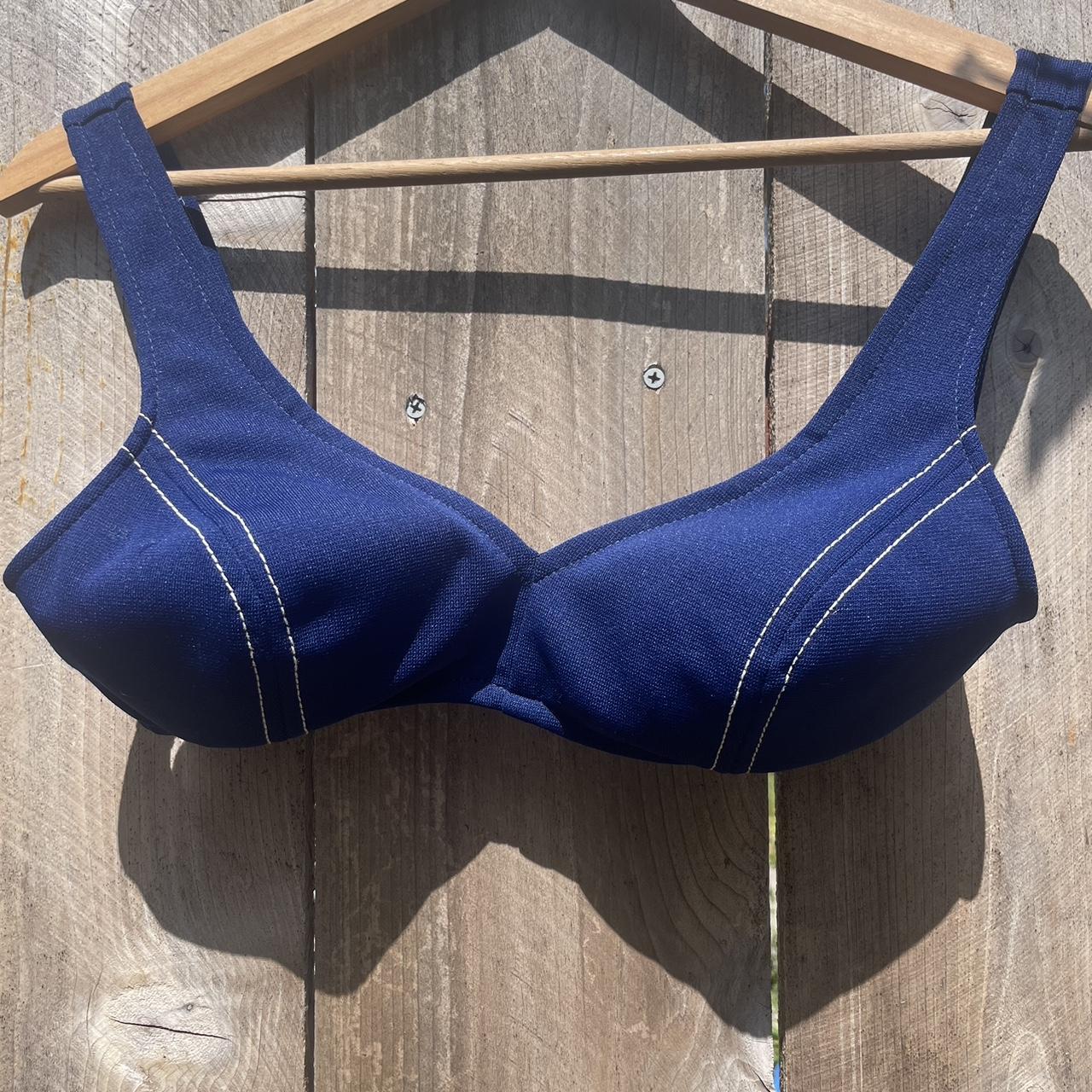 Blue swim top💙🐟☀️ 50s style swim top🤩 gorgeous and... - Depop