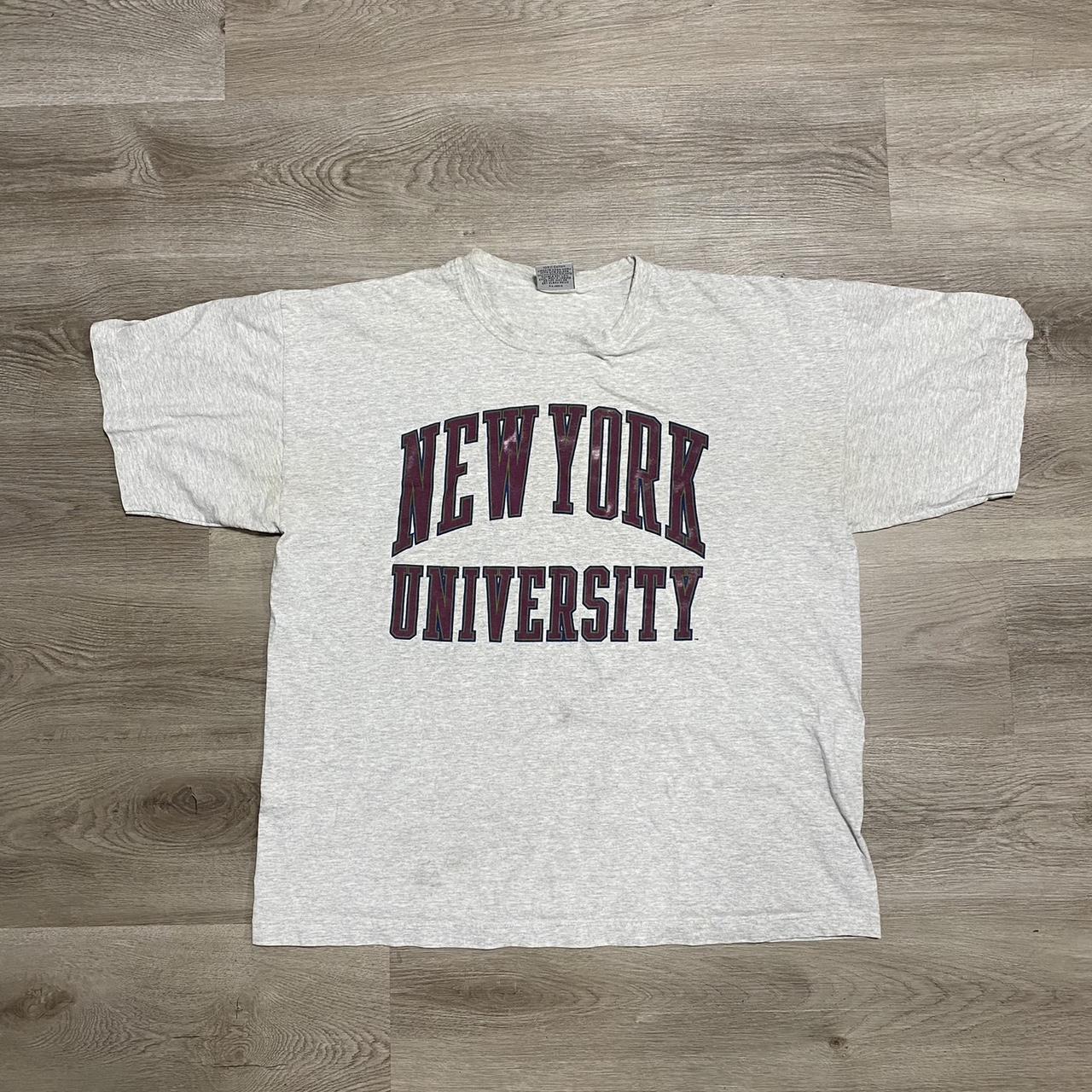 Vintage New York University NYU T Shirt Made by Gear... - Depop