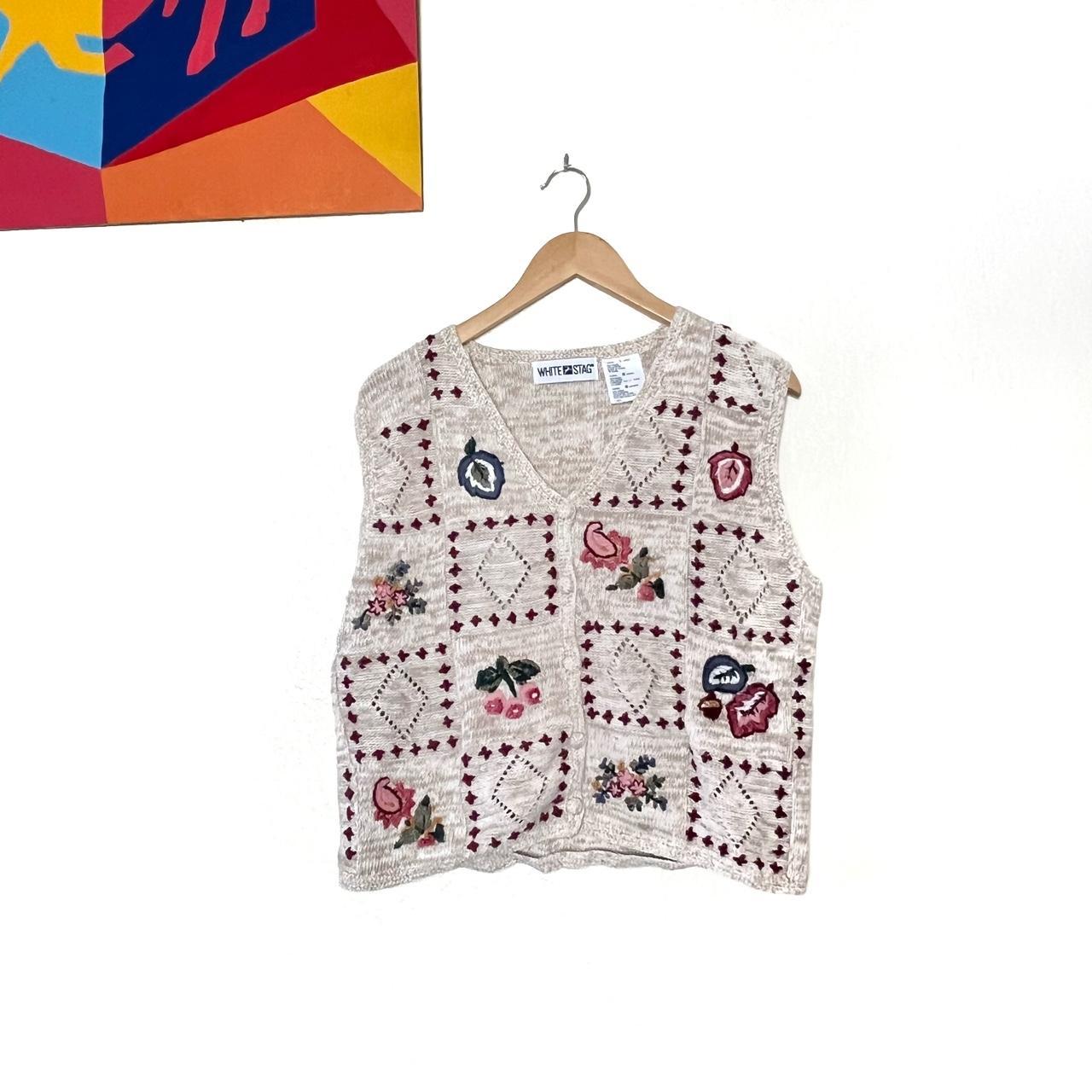 White Stag Women's Tan and Cream Jumper | Depop