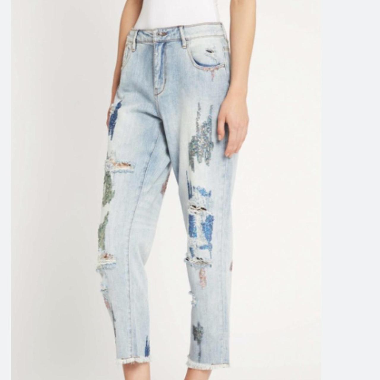 Sass and Bide Sequin Jeans - size 24 - Depop