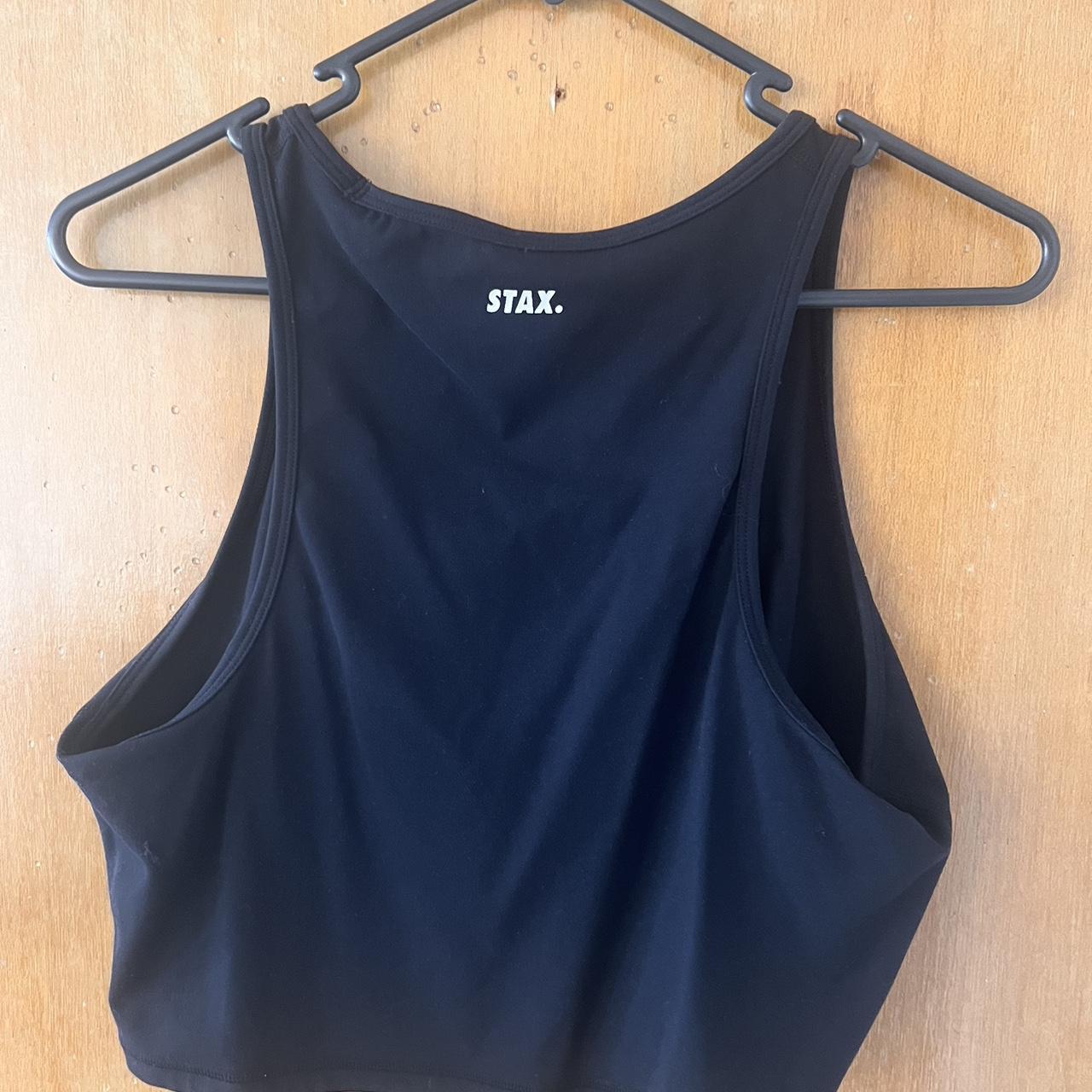 Stax Black Workout Tank . Large #stax - Depop