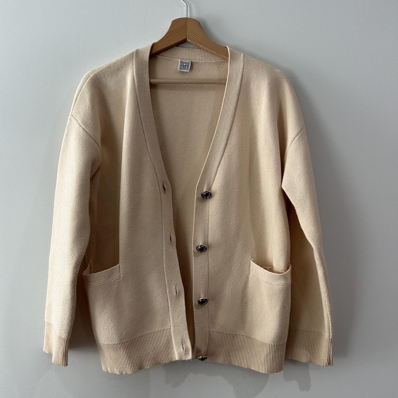 Gorgeous cream Toteme cashmere cardigan! Some slight... - Depop