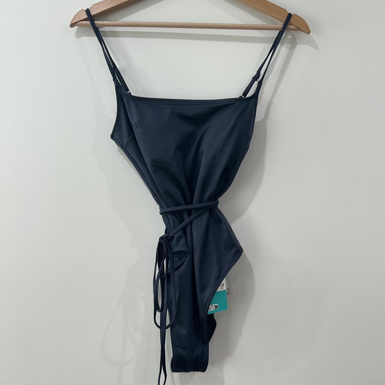 Blue high-cut one piece swim suit Brand new from... - Depop