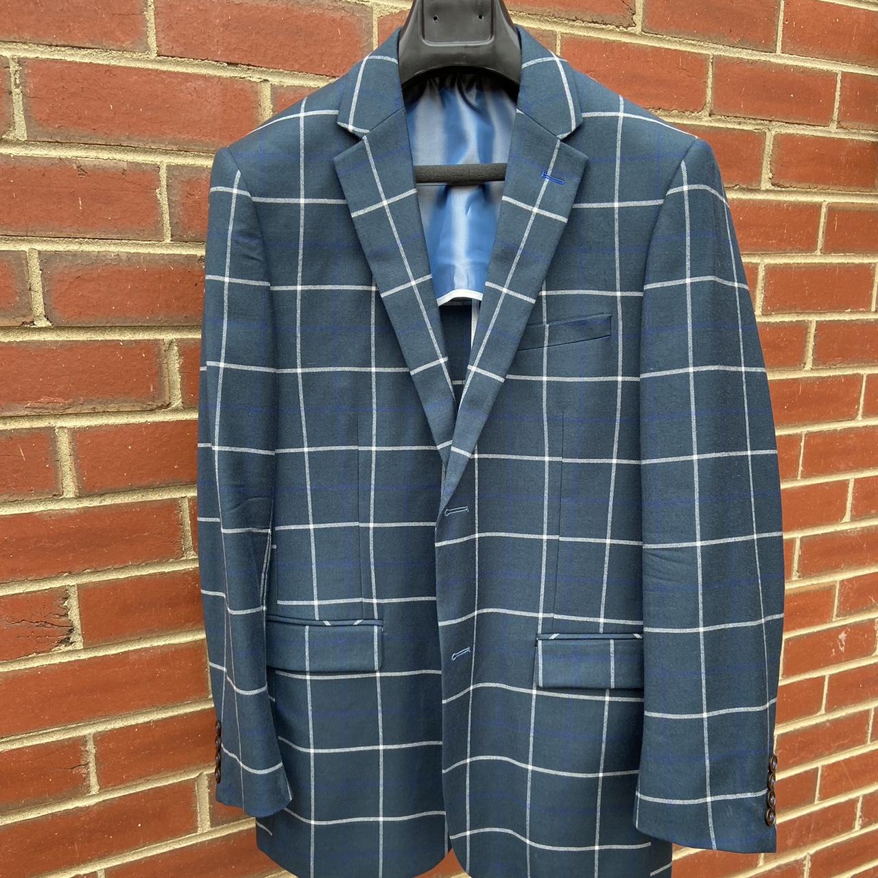 Benjamin Barker checkered blazer EU50 slim fit - Depop