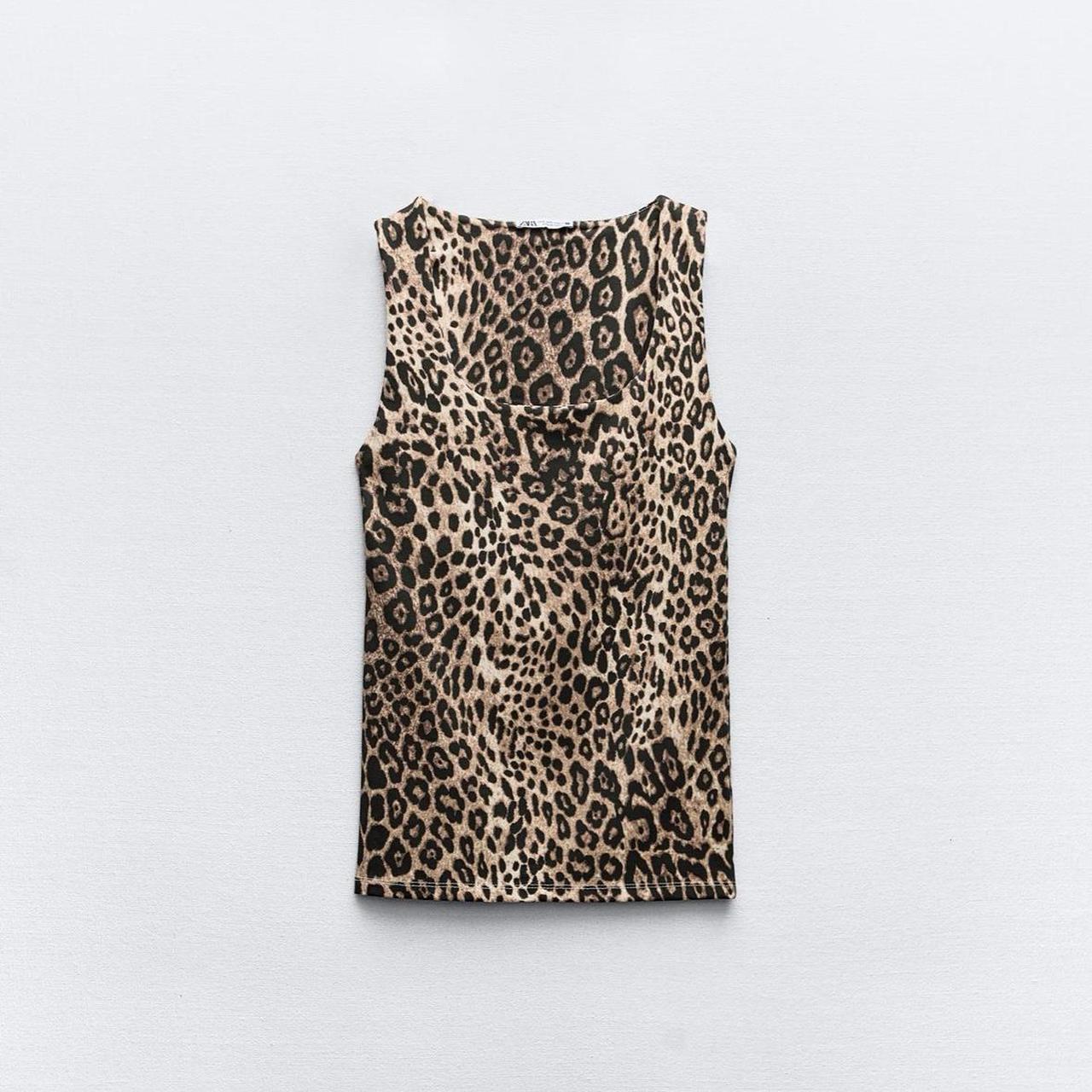 New with tags Zara cheetah tank top. Smooth... | Depop