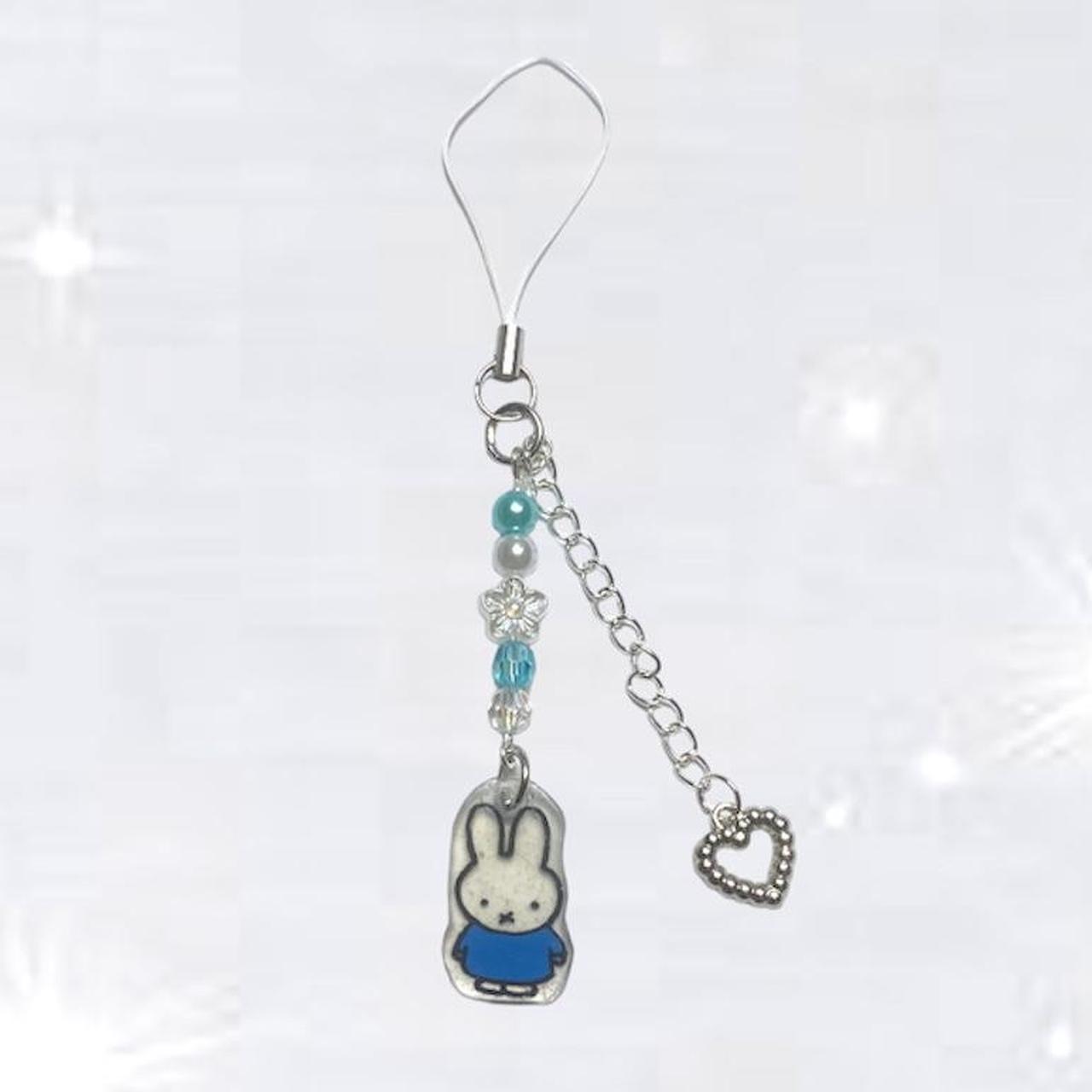 Miffy phone Charm Handmade miffy charm with beads &... - Depop