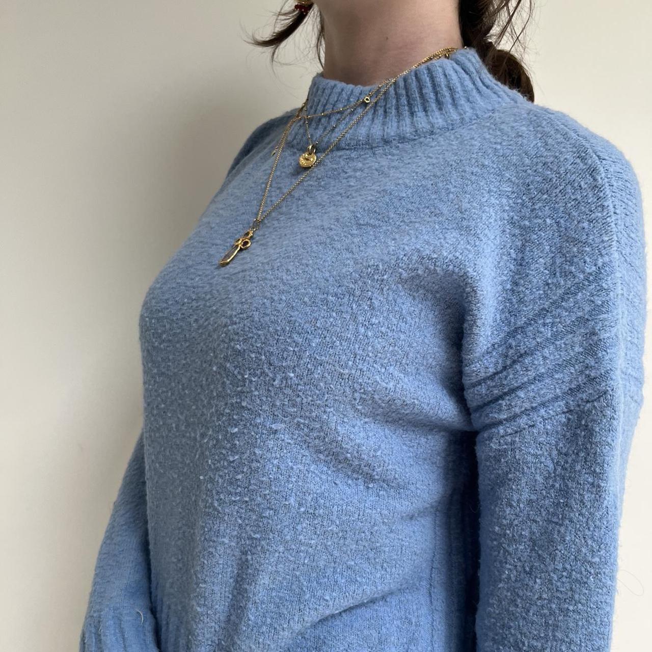 Really nice baby blue jumper Comfy and nicely fitted - Depop