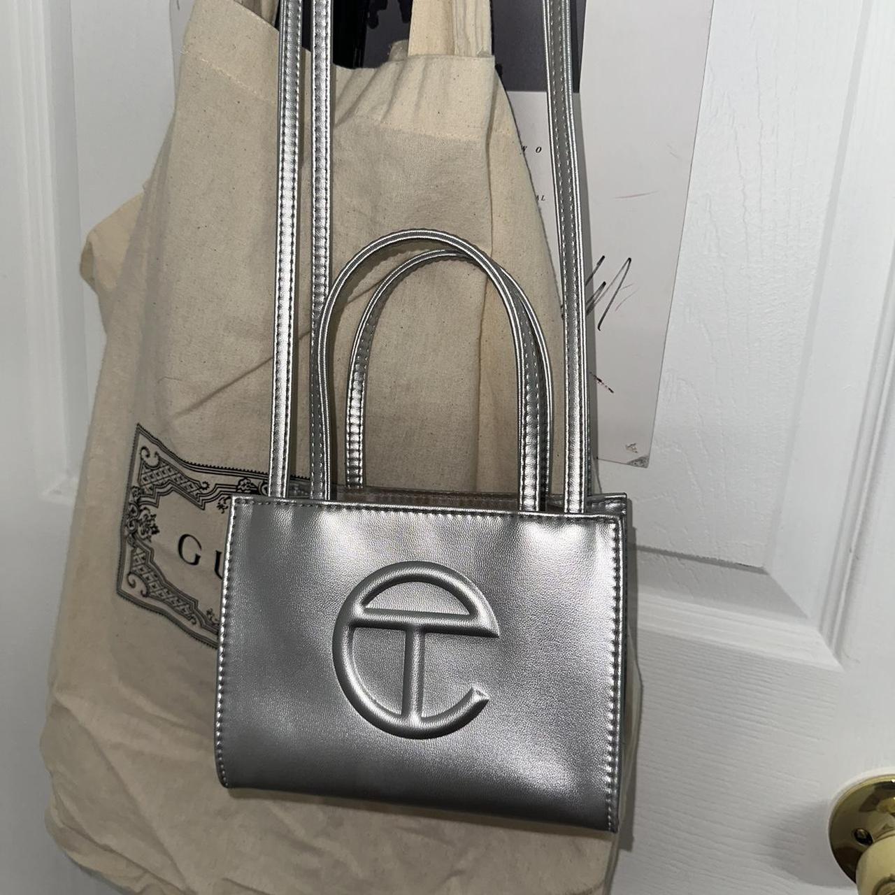 Silver Telfar mini shopper bag, comes with dust bag!... - Depop