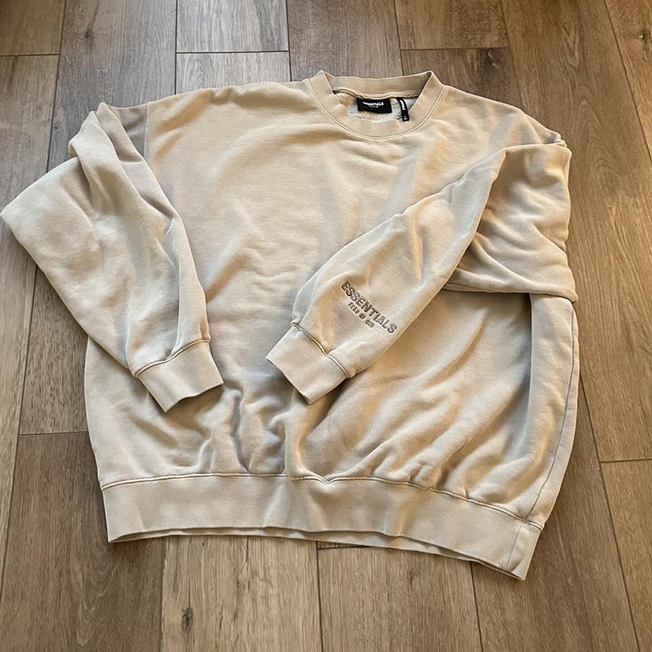BEIGE ESSENTIALS CREW NECK #fearofgod #essentials - Depop