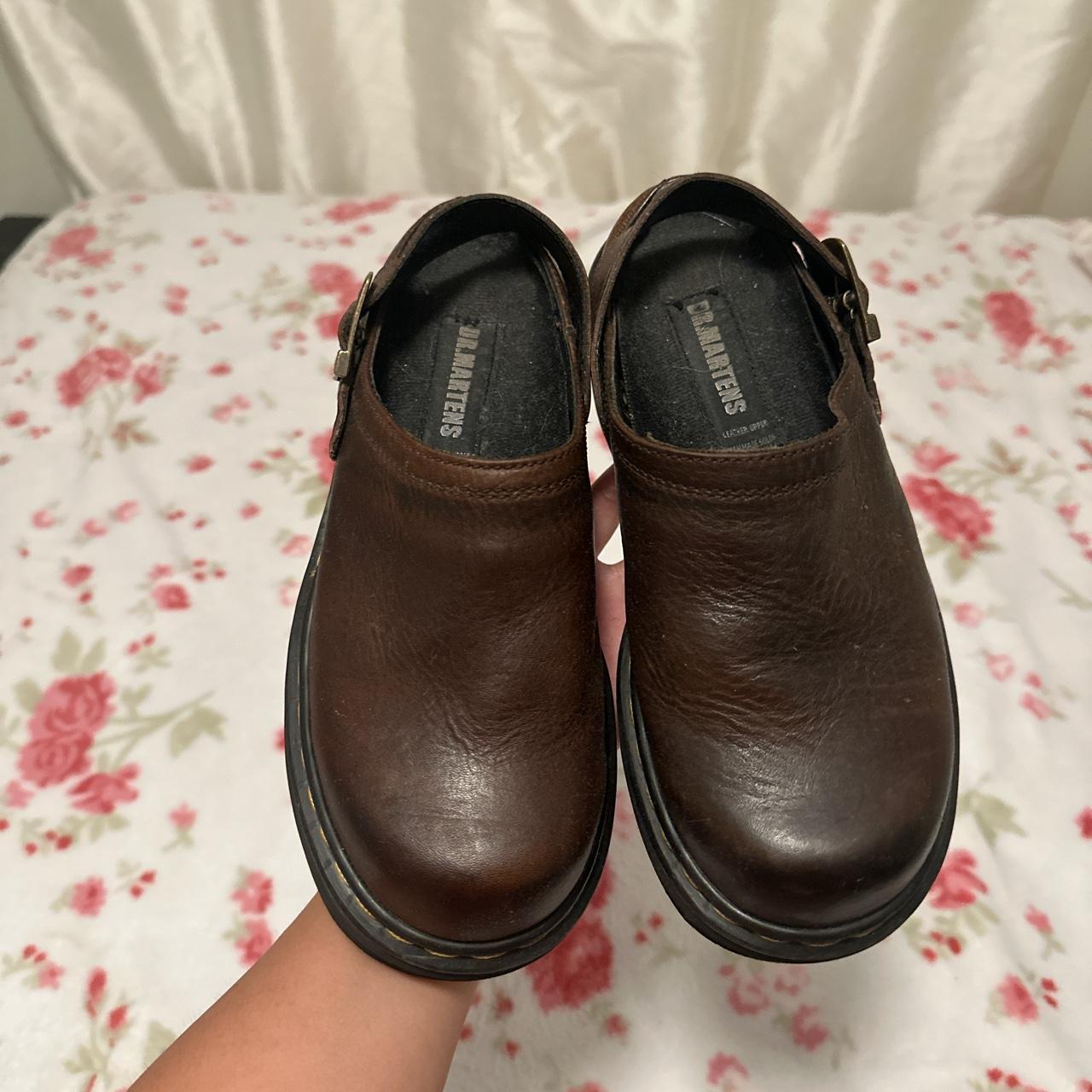vintage Doc Martens slip on clogs used// light wear... - Depop