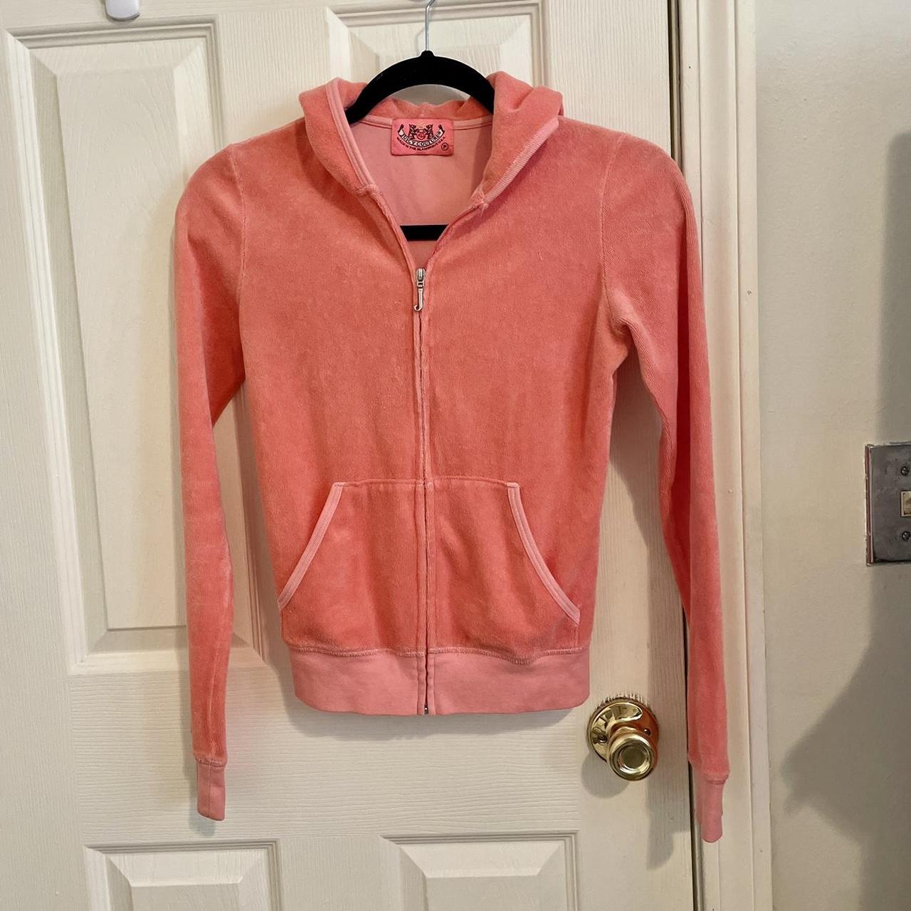 Vintage Juicy Couture coral orange / pink terry... - Depop