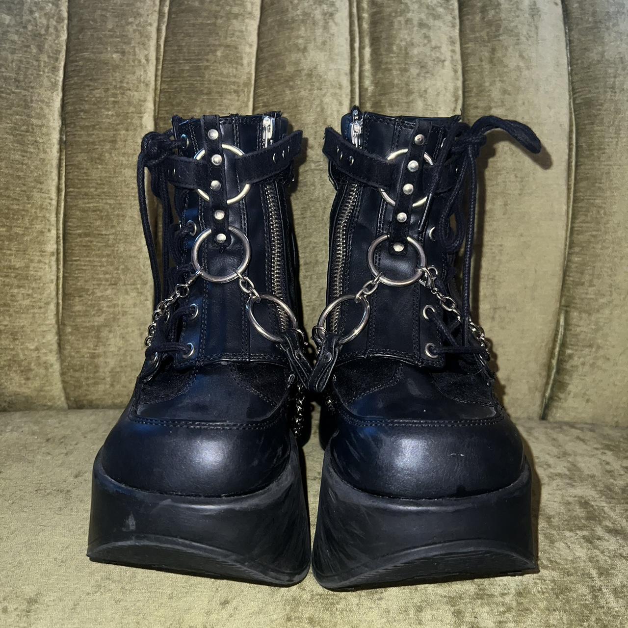 Demonia size 7.5 womens | Dark Voodoo Platform Boots - Depop