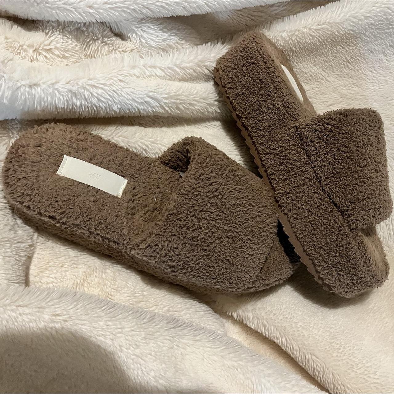 Skims Women's Brown and Tan Slides | Depop