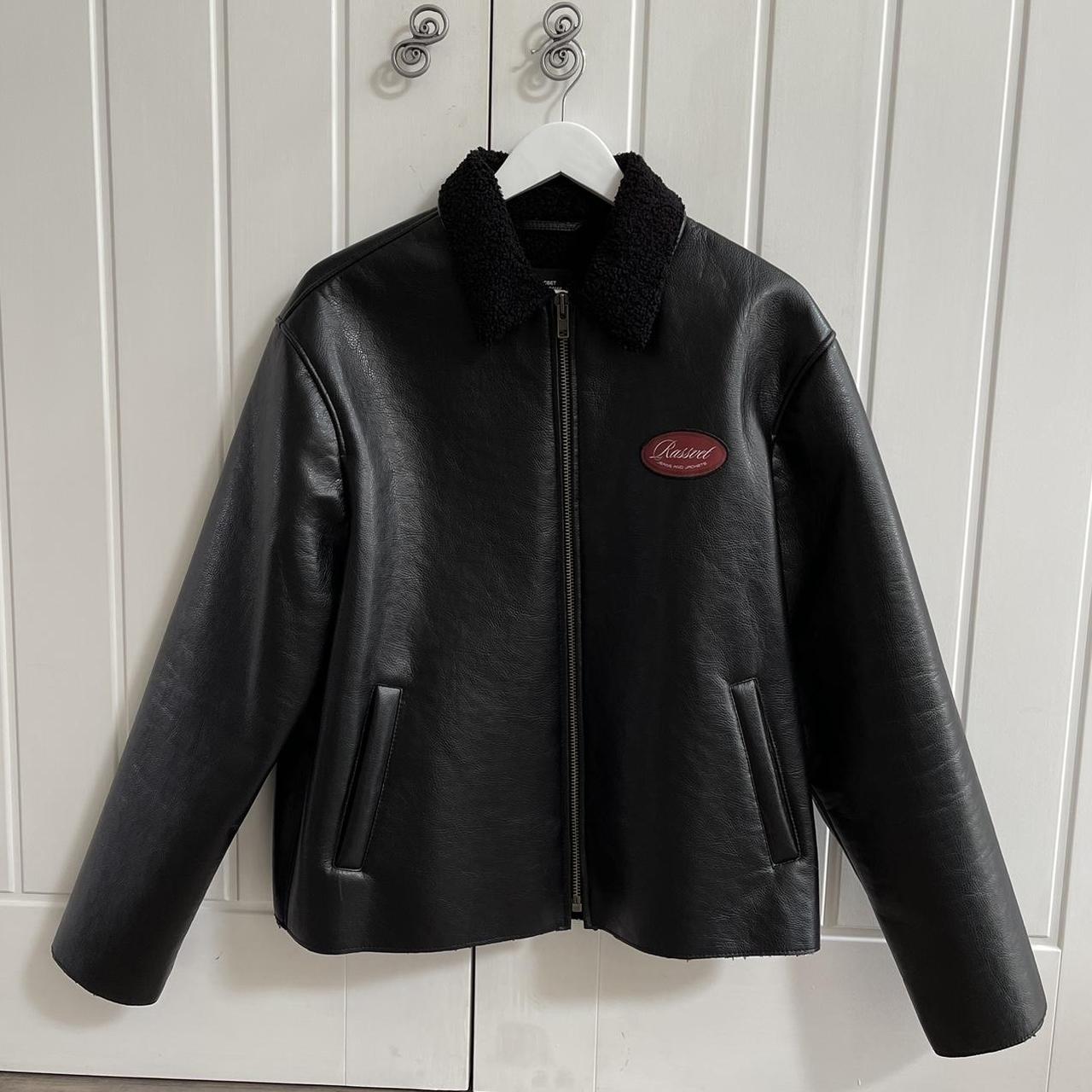 Rassvet / Paccbet Black Faux Leather Fur Lined... - Depop