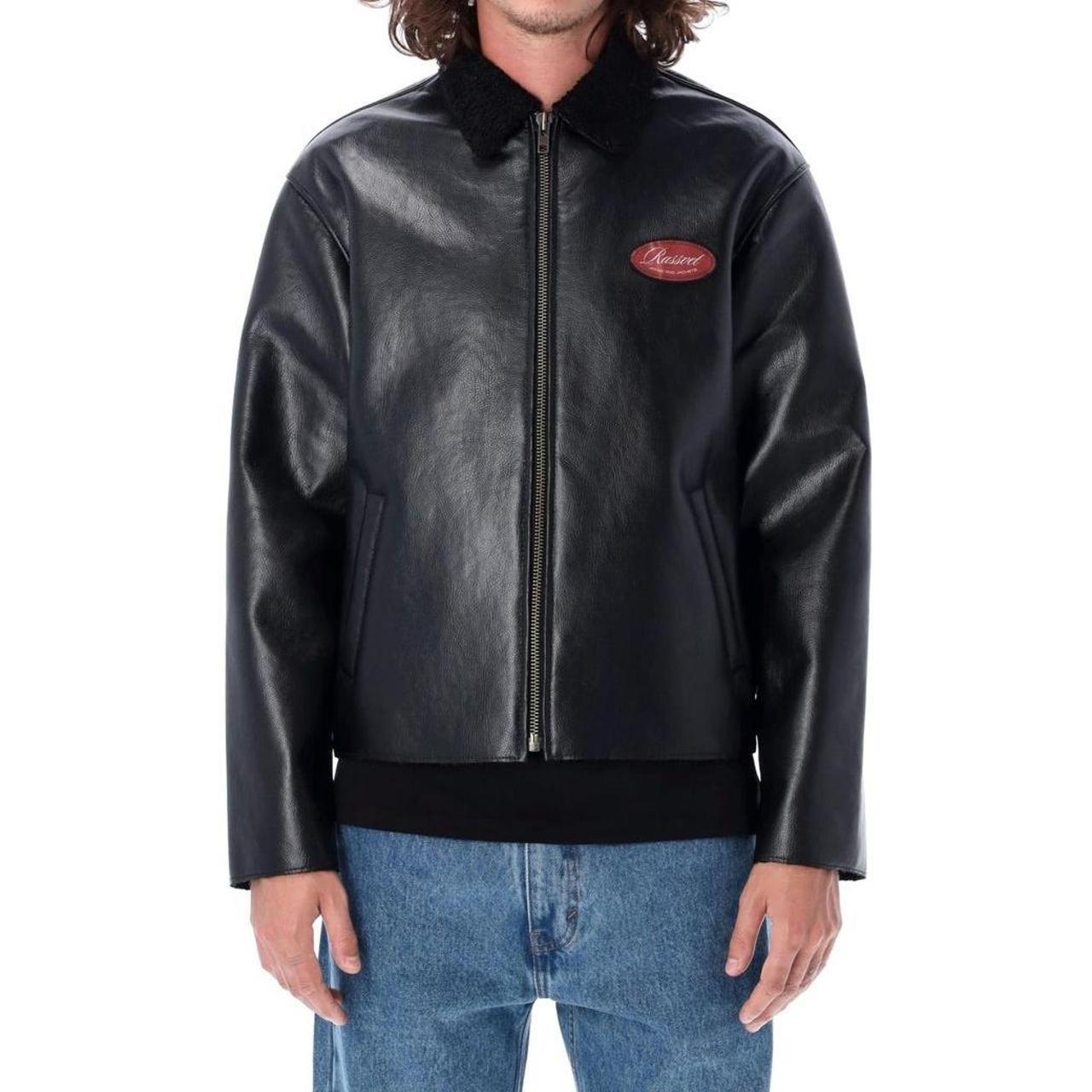 Rassvet / Paccbet Black Faux Leather Fur Lined... - Depop