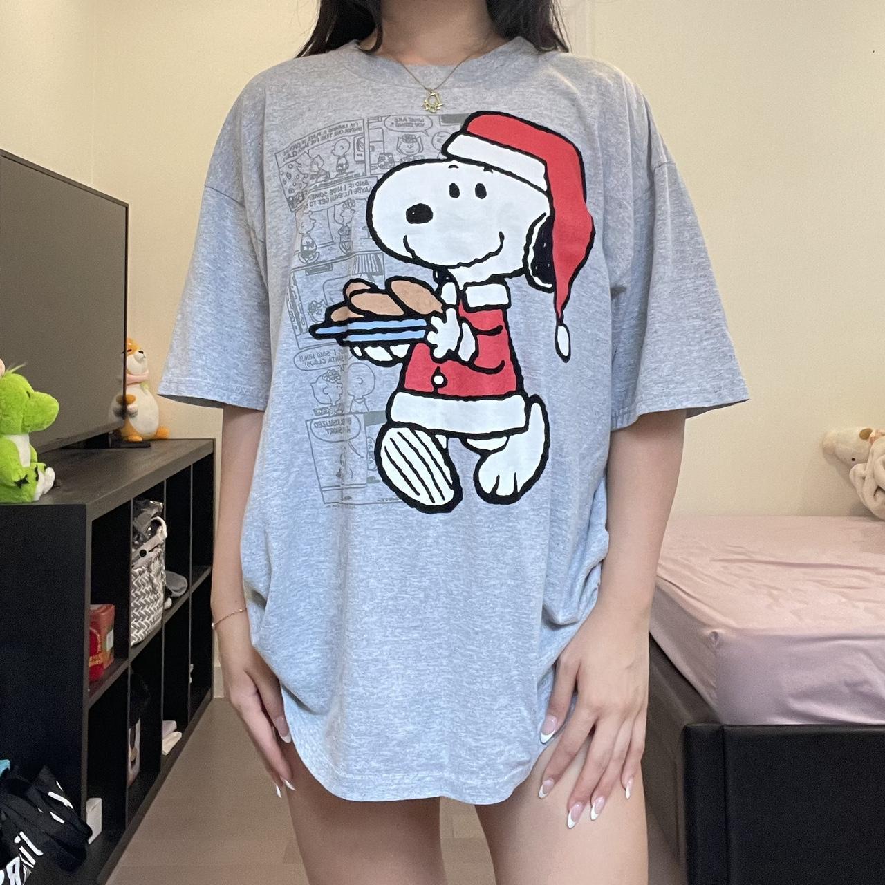oversized gray snoopy shirt - size men’s extra... - Depop