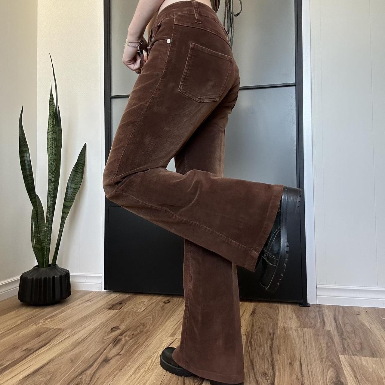 🤎 Vintage 70s Vibes Low Rise Brown Corduroy... - Depop
