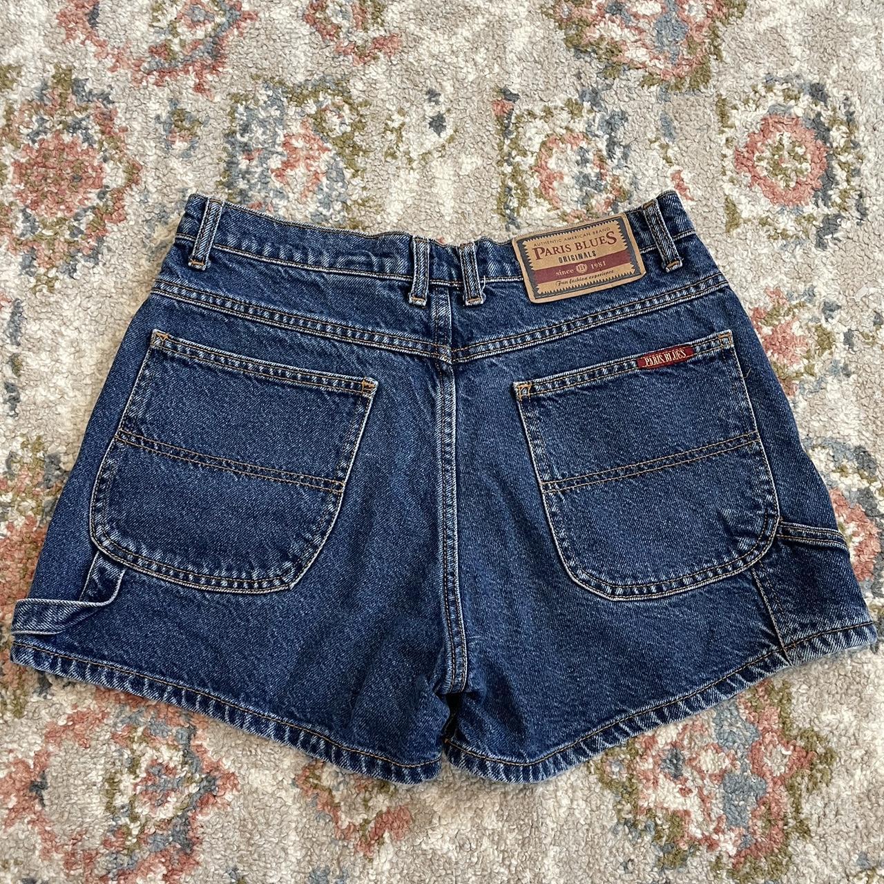 paris blues jean shorts - Depop