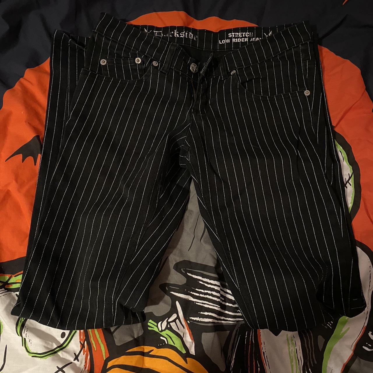 Dark side striped low rise jeans, so sad to let... - Depop