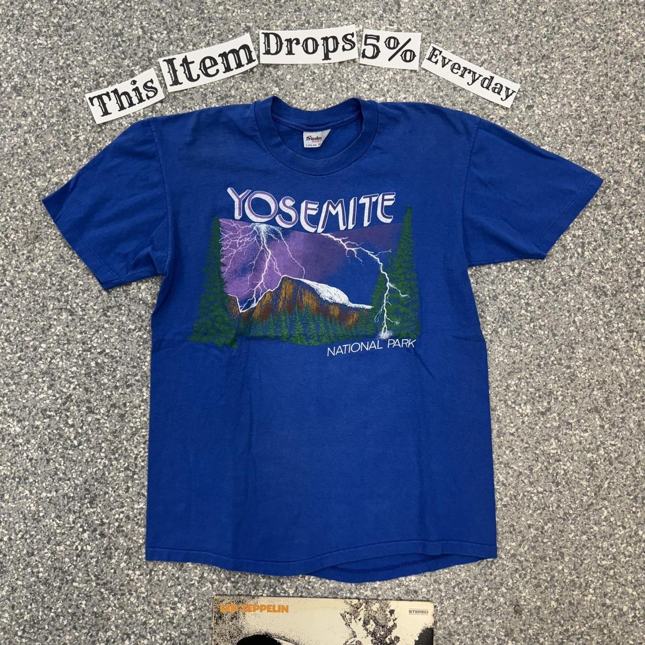 Vintage 90s Yosemite National Park Stedman Blue... | Depop