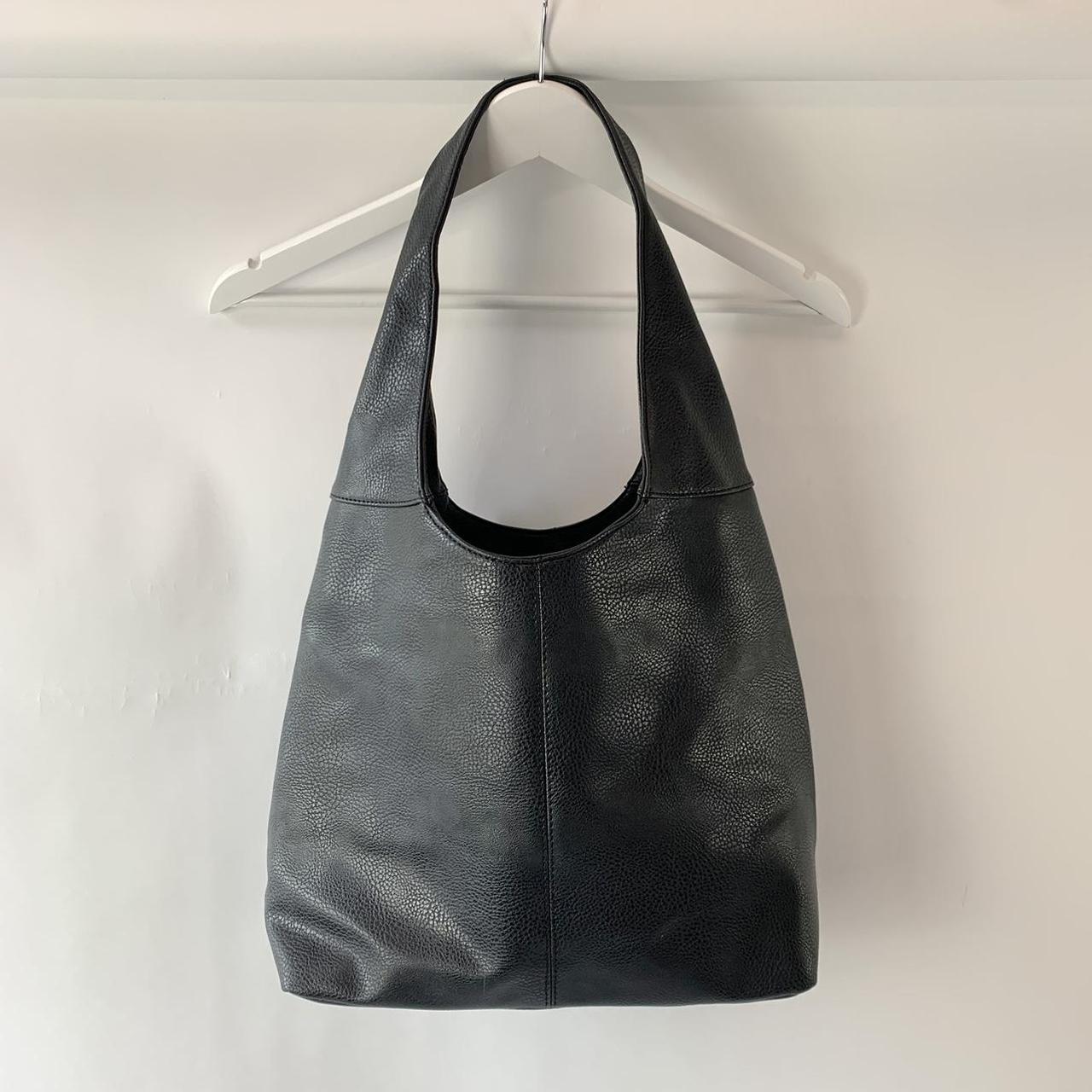 Black one strap shoulder bag Feels like faux leather... - Depop
