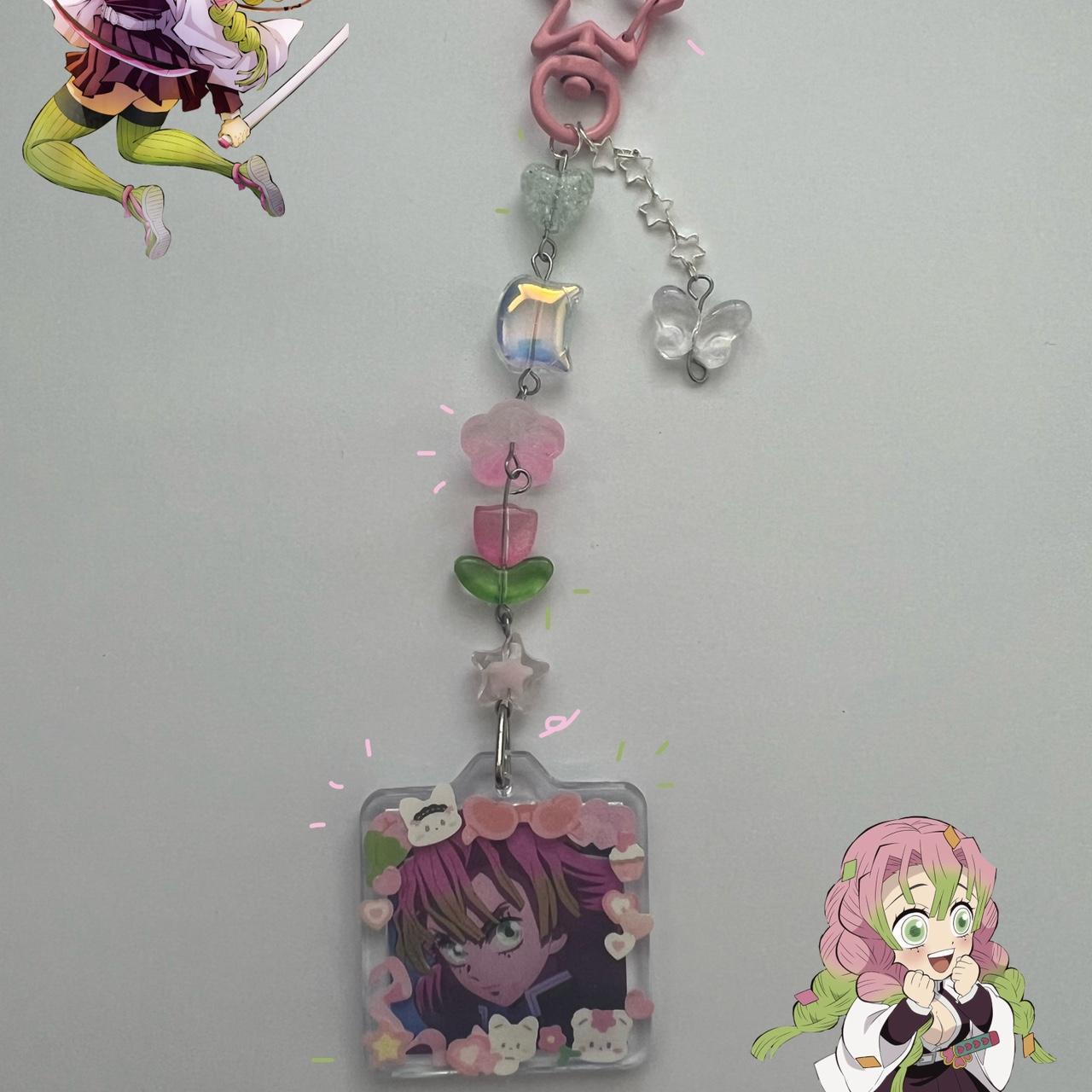 inspired mitsuri demon slayer handmade keychain🎀🍡 -... - Depop