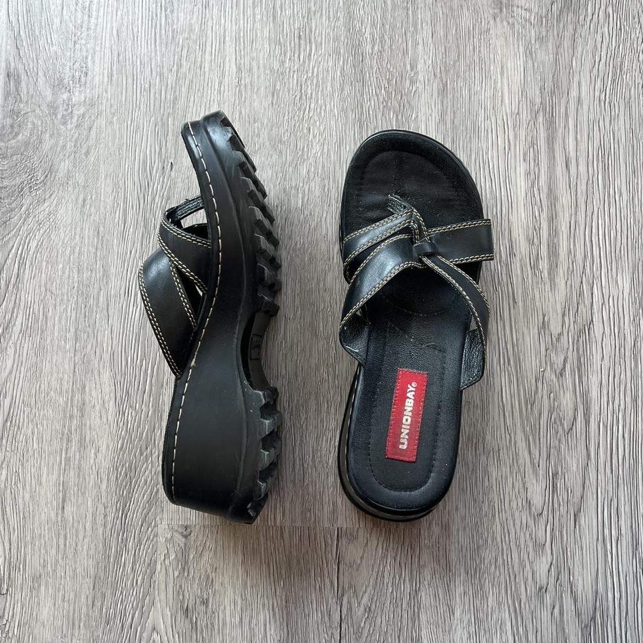 vintage union bay platform flip flop sandals! repop!... - Depop