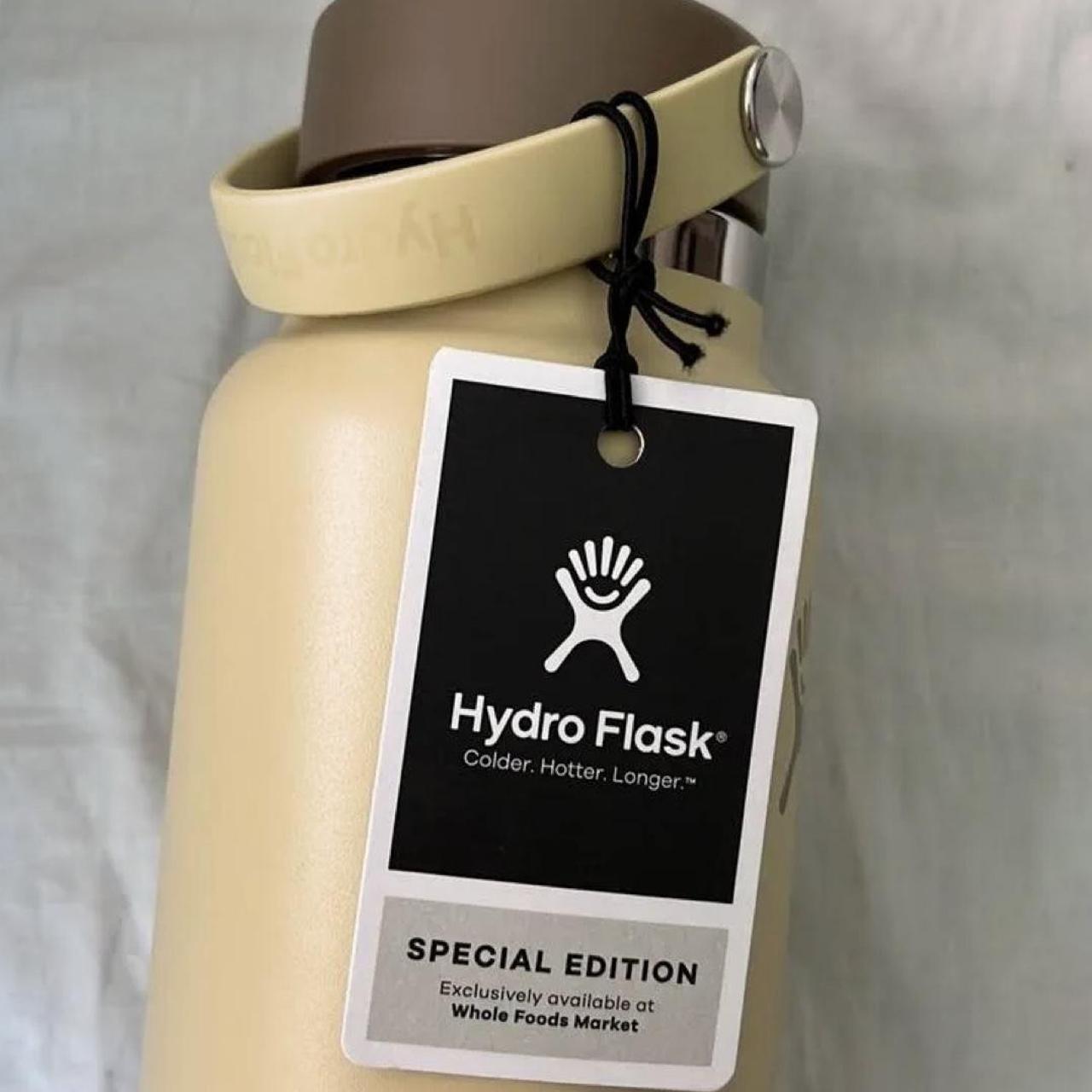 Beige Hydro Flask 32oz WholeFoods Limited Edition... - Depop