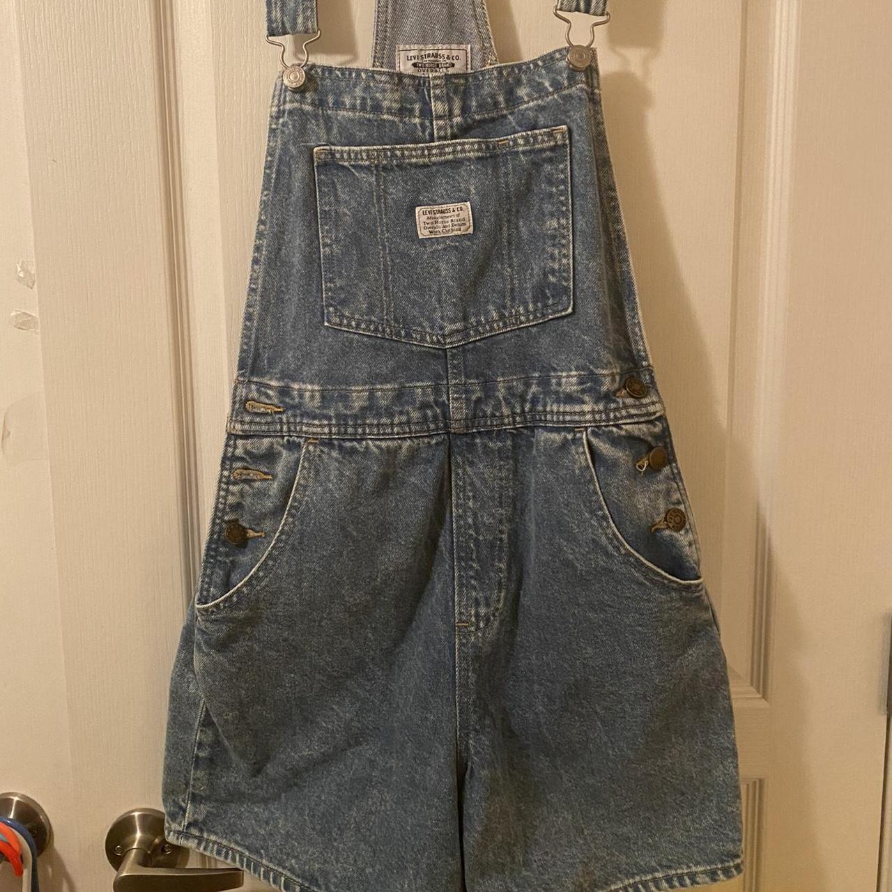 levis short denim overalls 🖤 size... - Depop