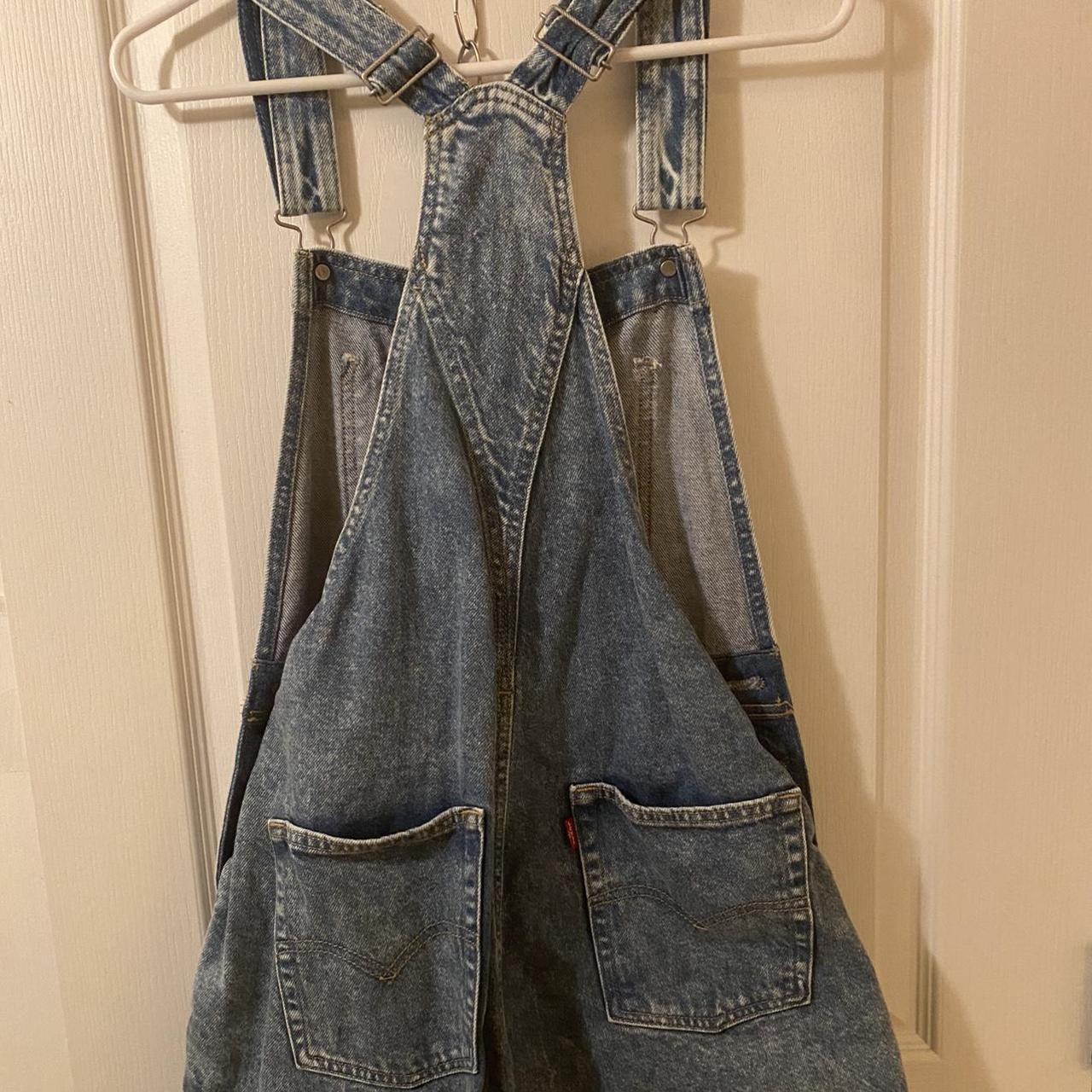 levis short denim overalls 🖤 size... - Depop