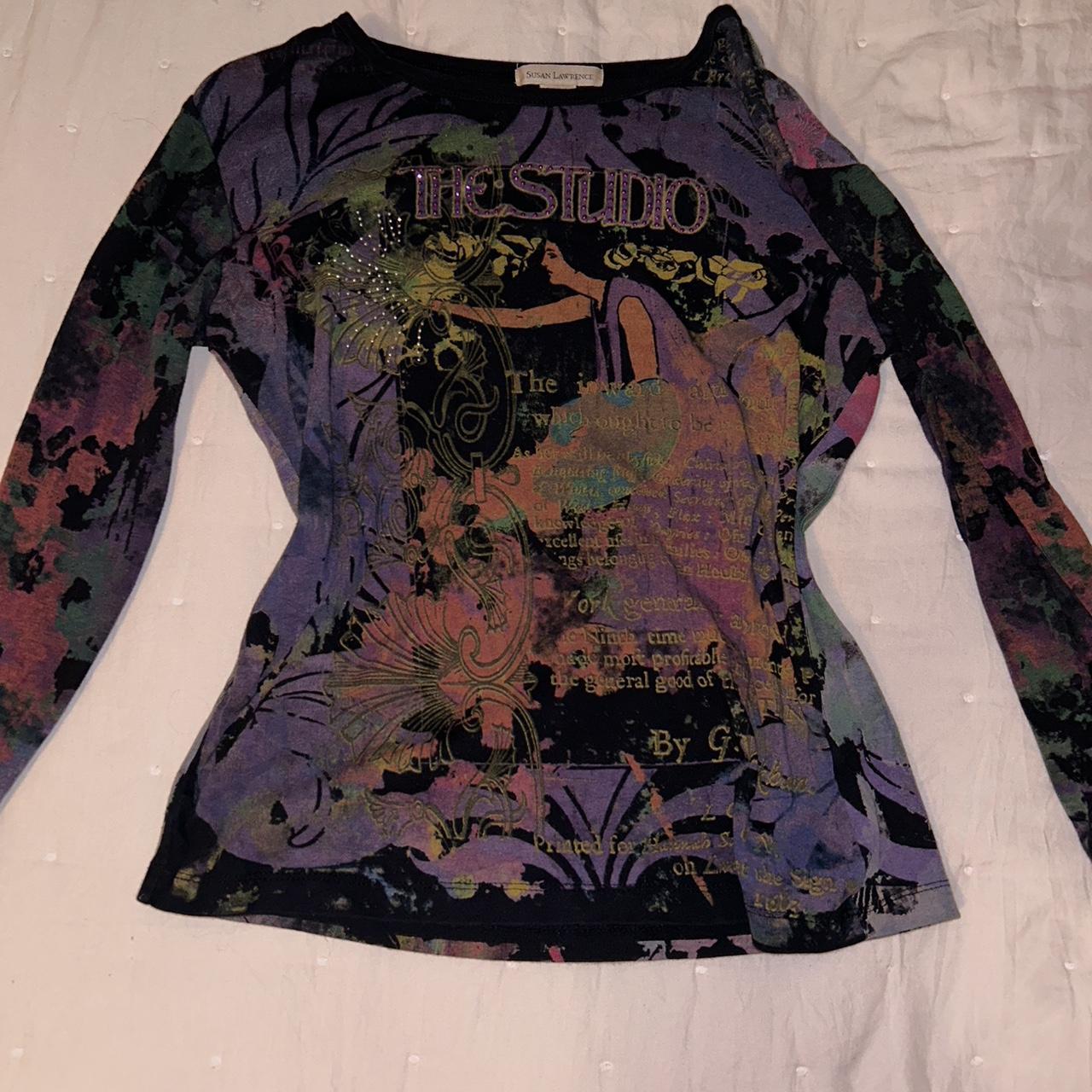 Vintage y2k long sleeve graphic shirt Worn only a... - Depop