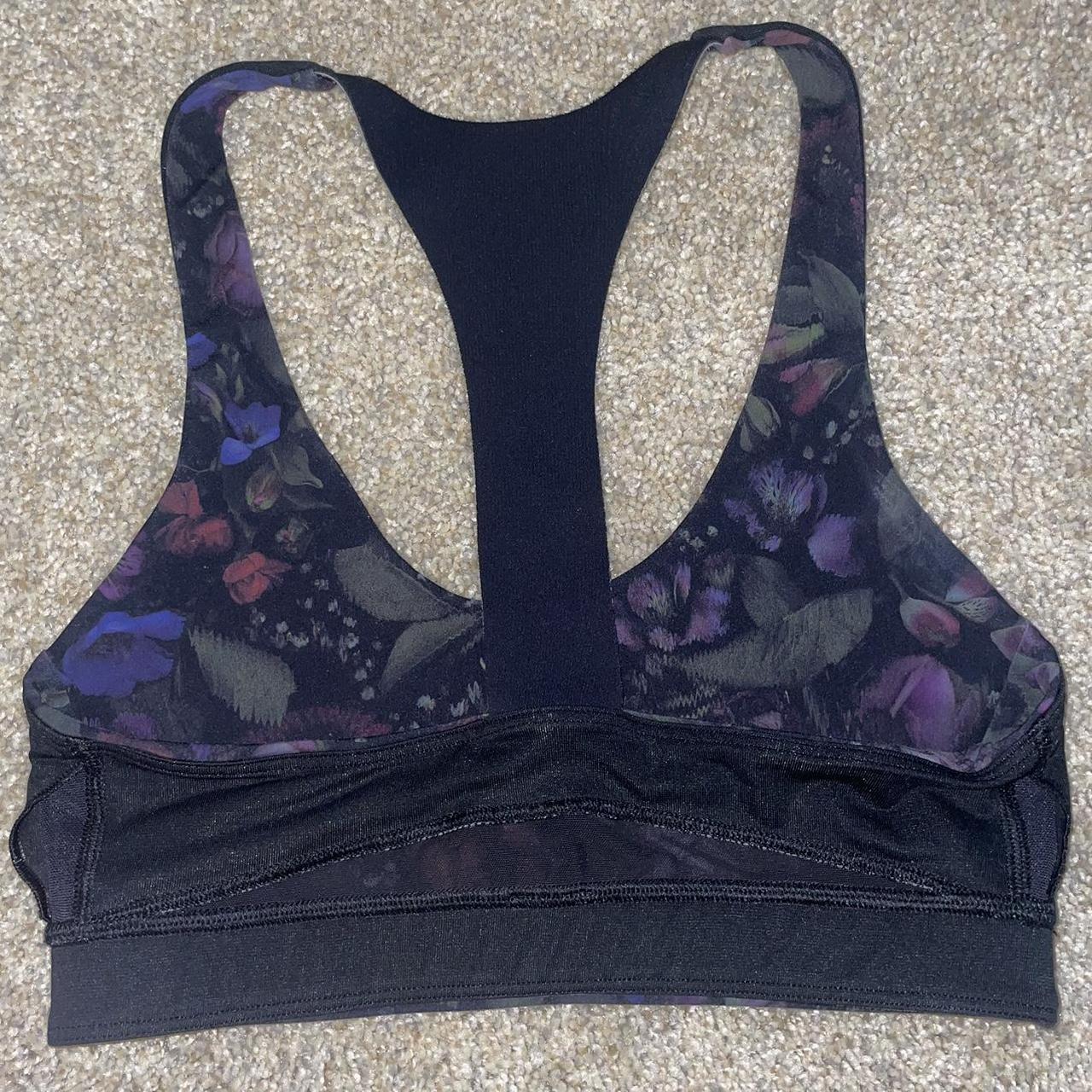 Lululemon Size 4 Floral Sports Bra - Depop