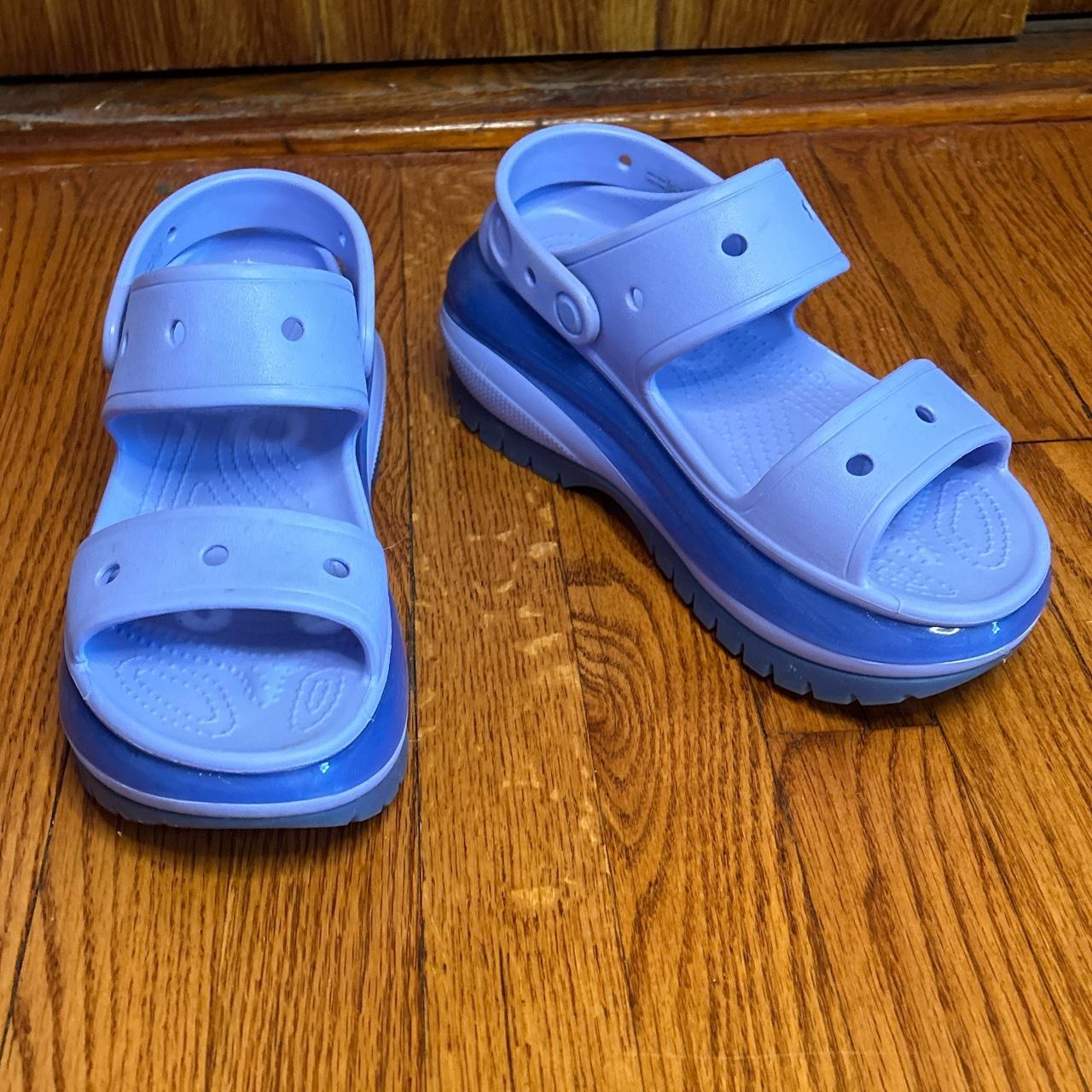 Crocs Women's Blue Sandals | Depop