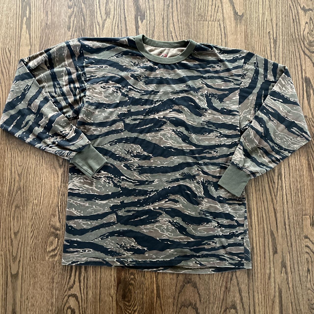 Rothco All Over Print Tiger Camo Long Sleeve... - Depop