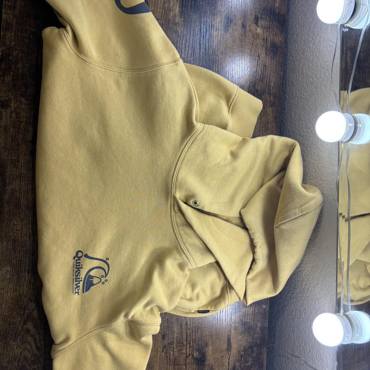 Size M Woman’s yellow quick silver hoodie - Depop