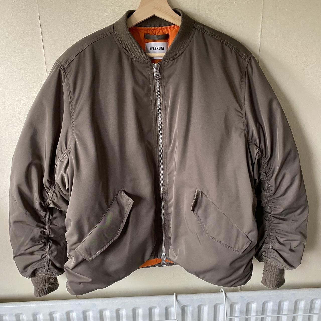 Weekday Destiny bomber jacket in mole. Size M.... - Depop