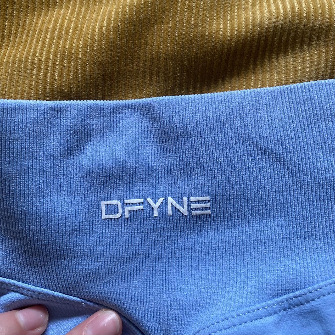 blue dfyne shorts size xs sizing sticker has rubbed... - Depop
