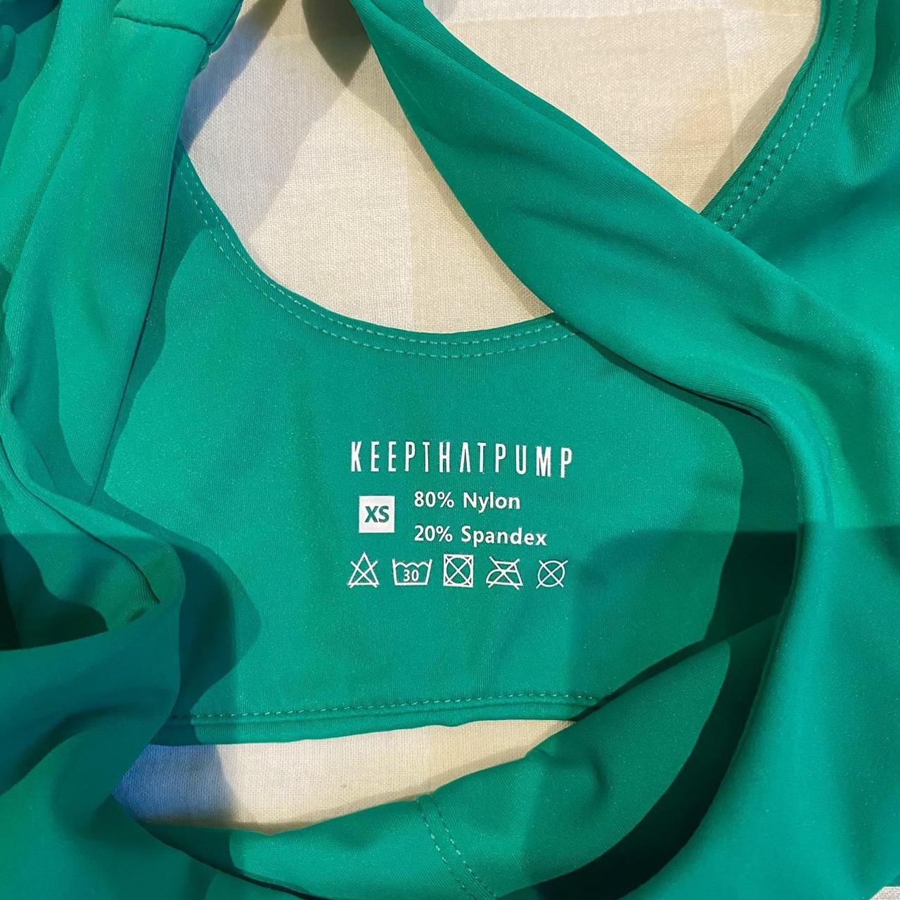 Keep that pump KTP crop sports bra. Emerald green... - Depop