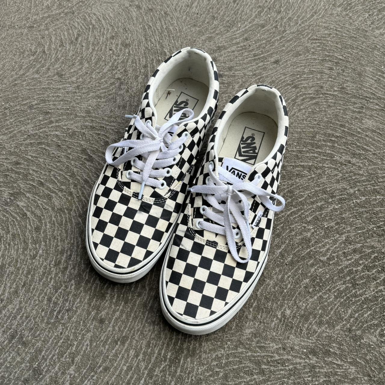 Vans checkered shoes worn only 3 times selling as i... - Depop