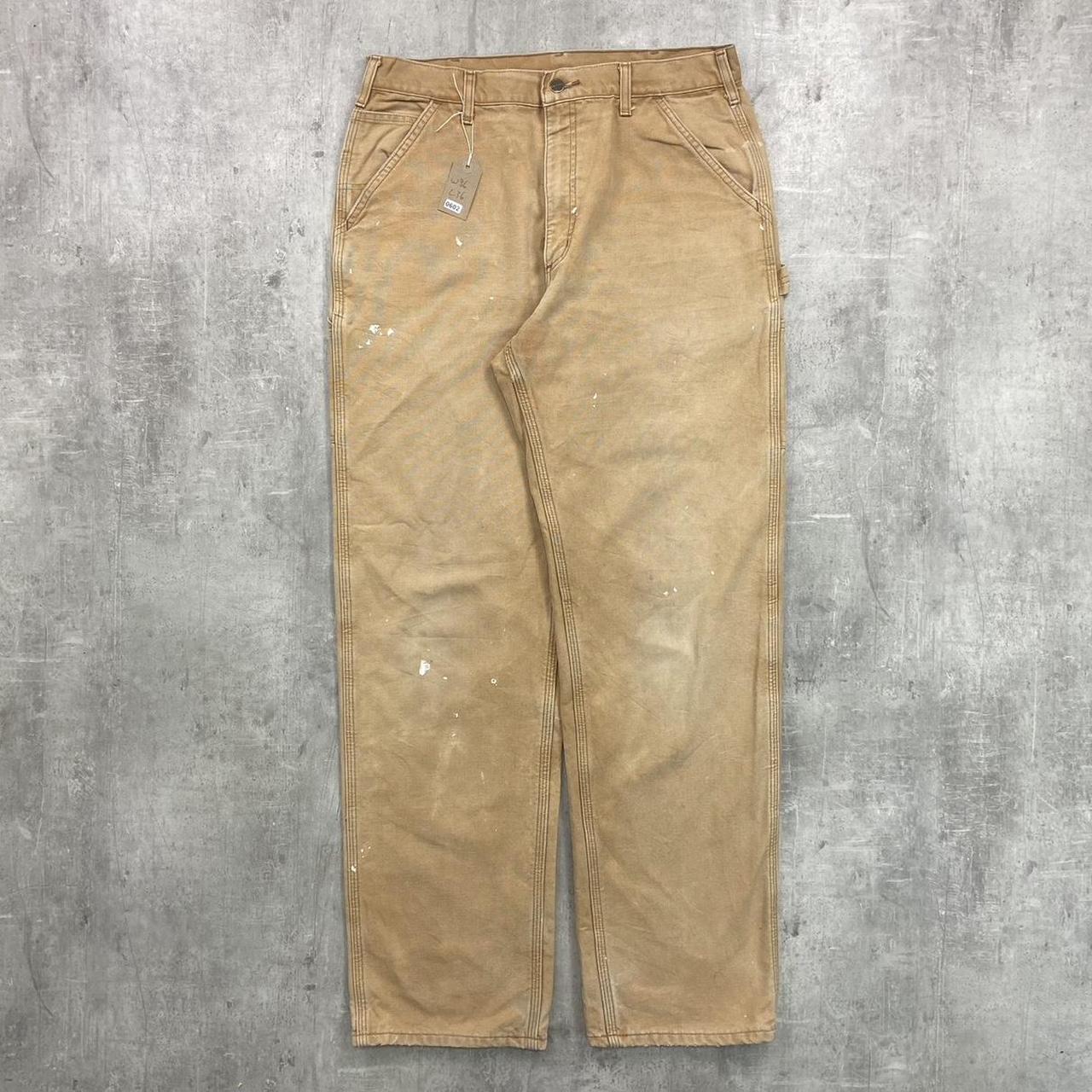 Carhartt carpenter jeans Baggy fit tan wash... - Depop