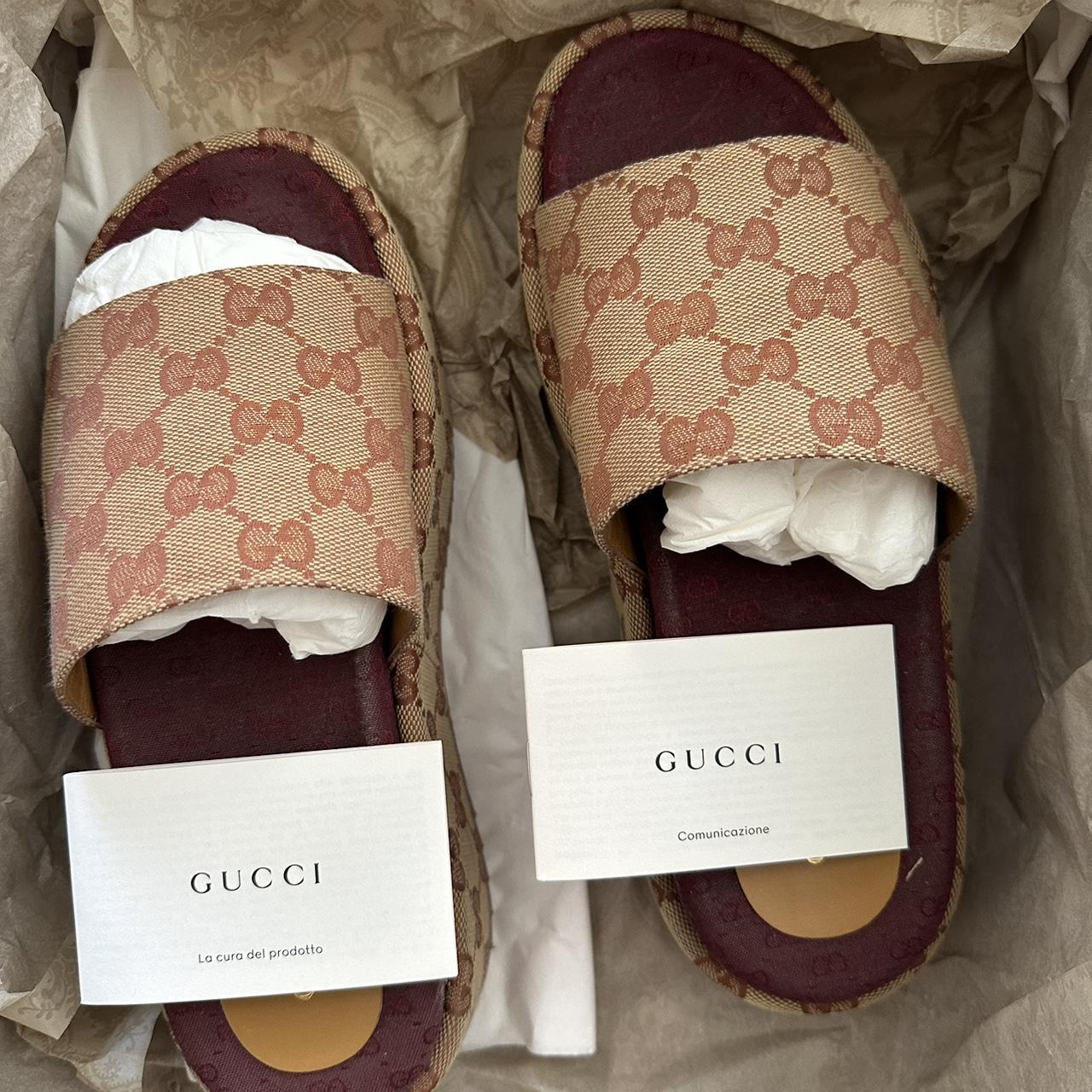 Gucci platform slides in a uk size 3.5 Still in... - Depop