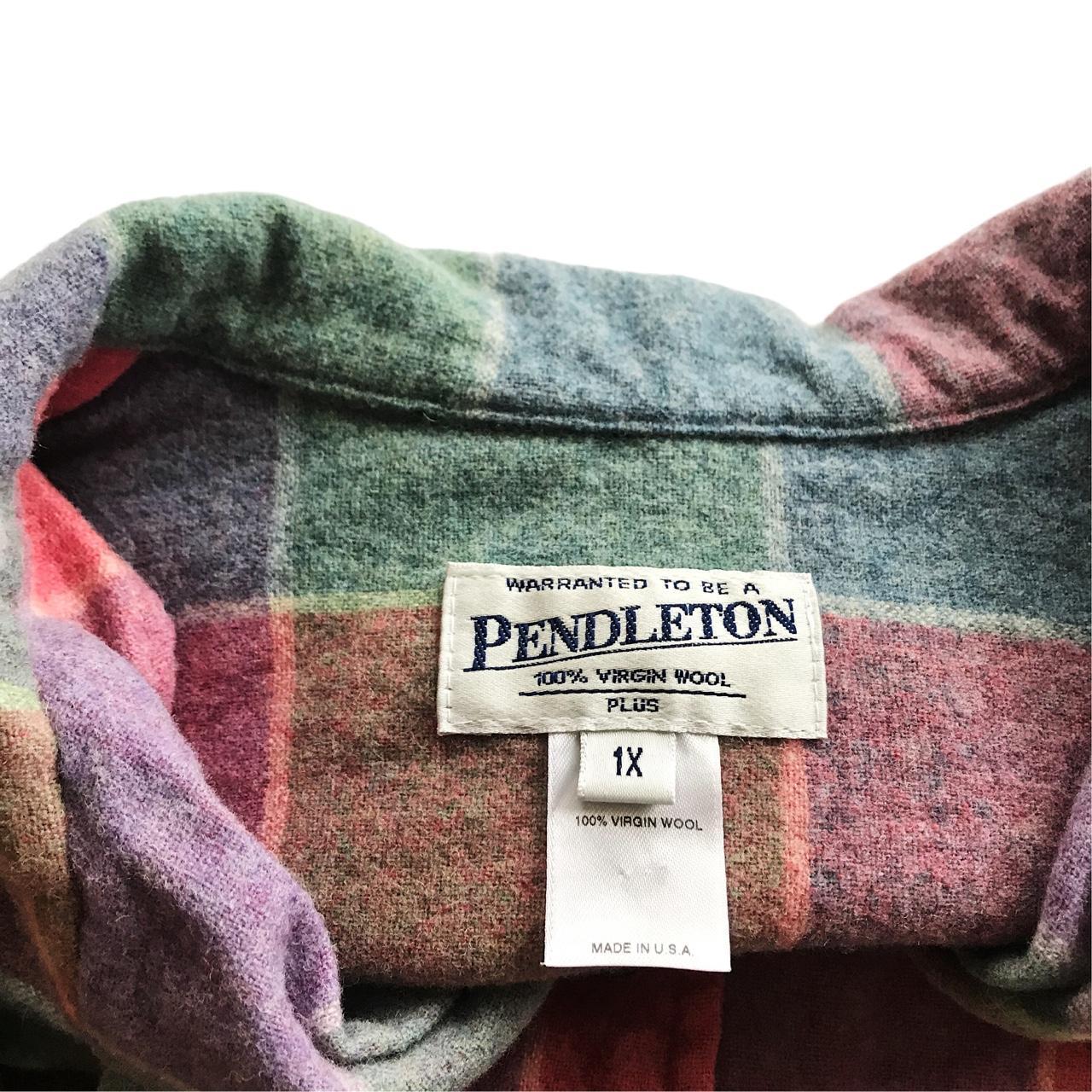 Pendleton Women's Pink and Blue Jacket | Depop