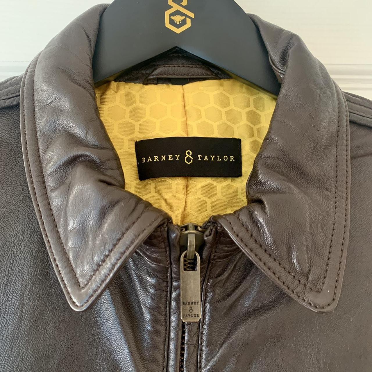 Barney & Taylor leather jacket - dark brown. Very... - Depop